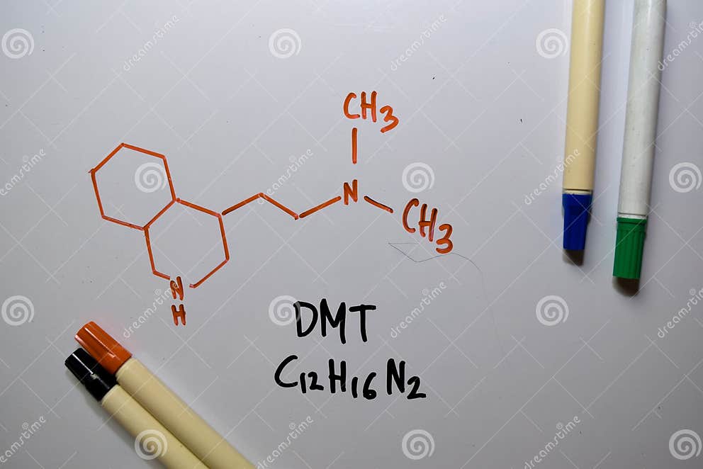 DMT Write on the White Board. Structural Chemical Formula Stock Photo ...