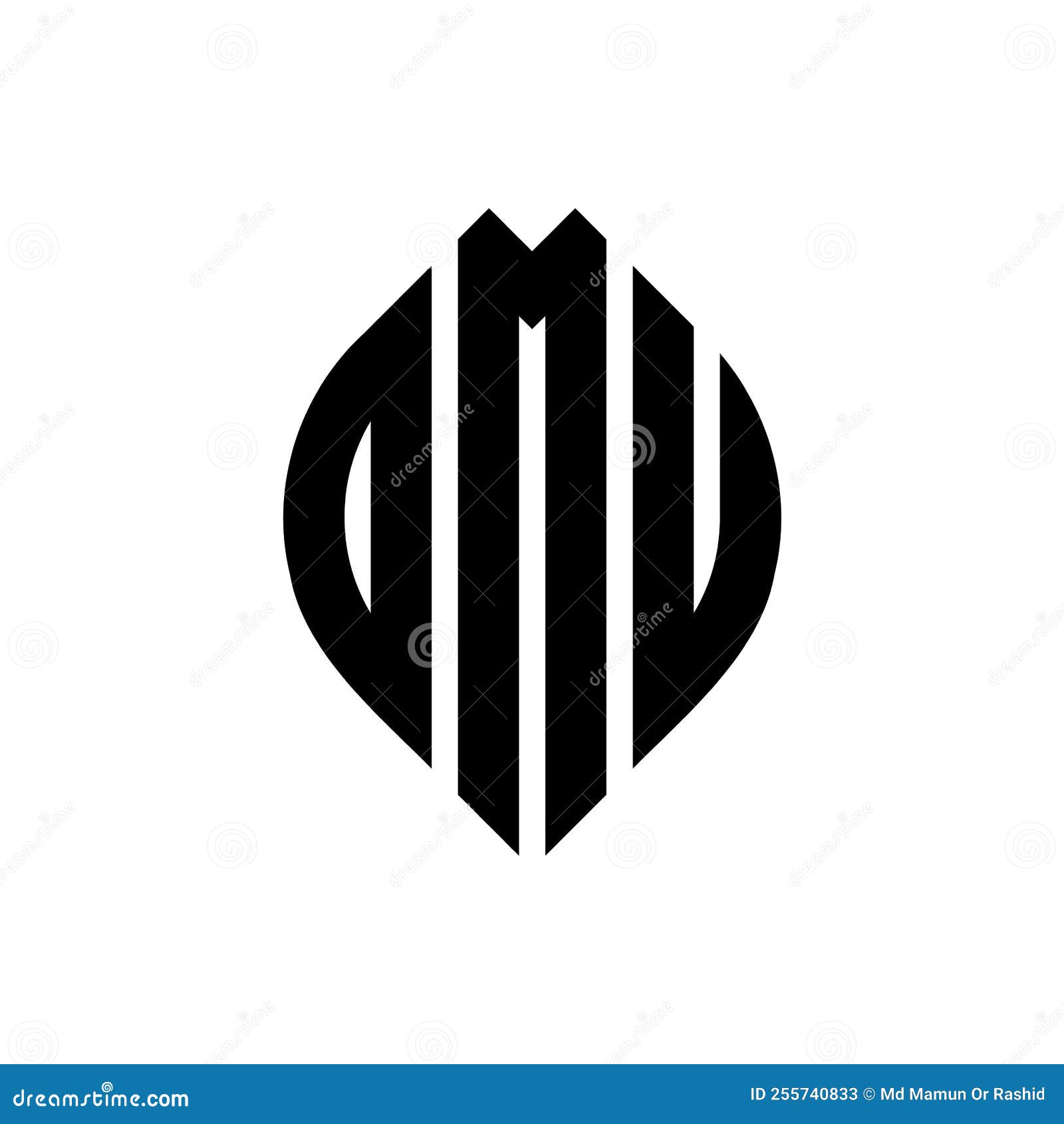 DMU Circle Letter Logo Design with Circle and Ellipse Shape. DMU ...