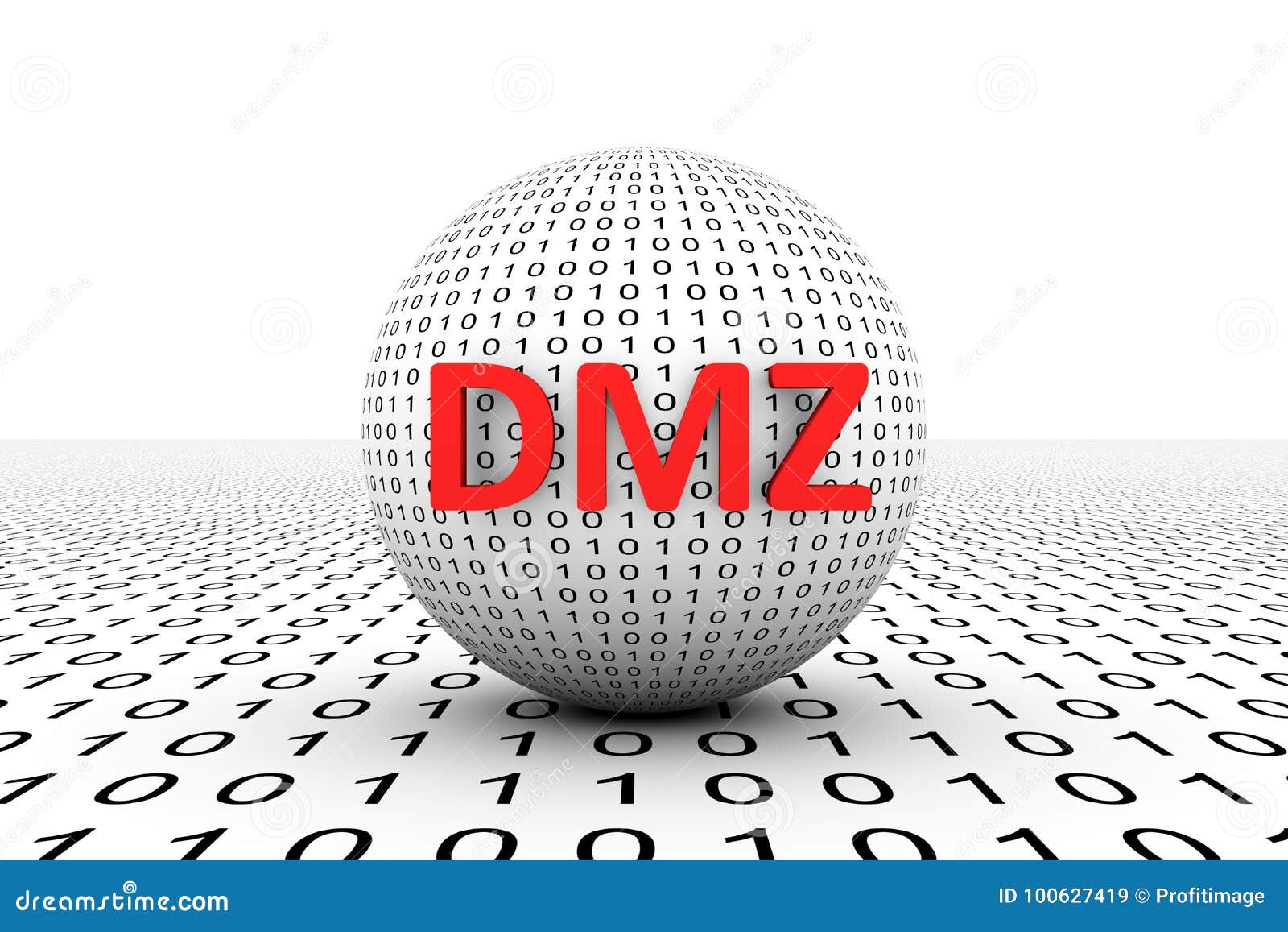DMZ conceptual sphere stock illustration. Illustration of information ...