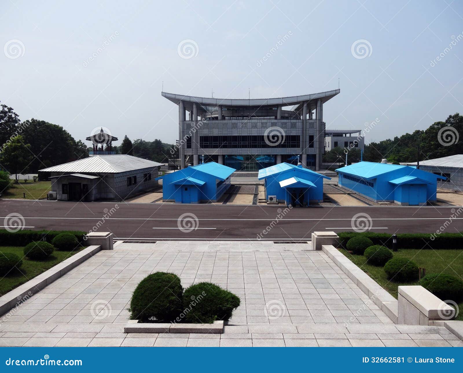 DMZ from DPRK stock image. Image of asia, panmungak, panmunjeom - 32662581