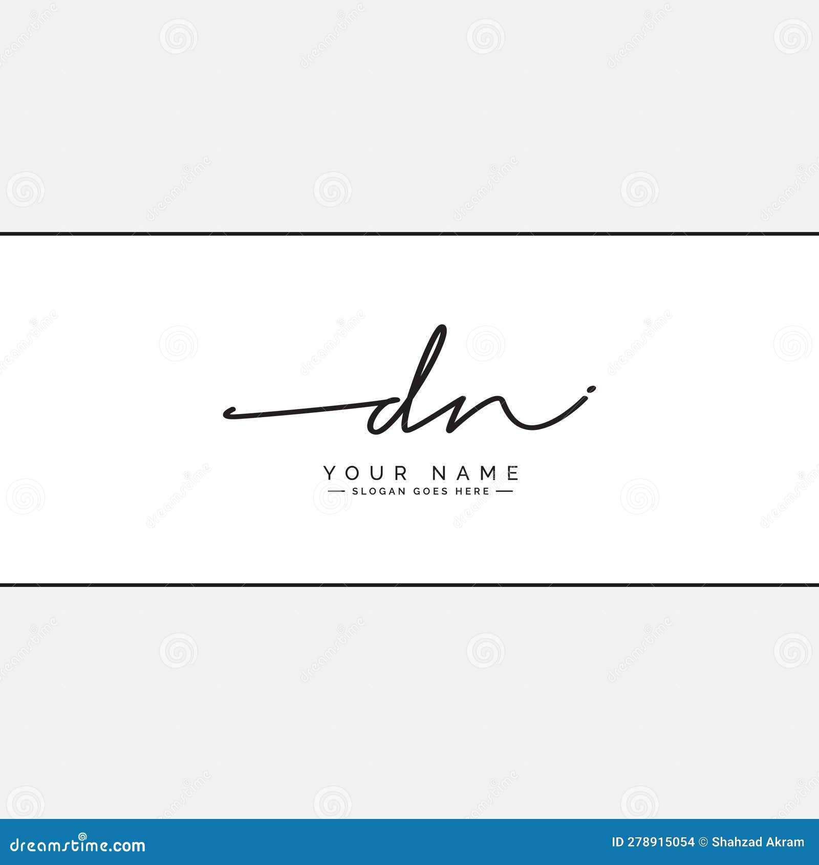 DN Initial Letter Signature Logo Template - Handwritten Vector Logo ...