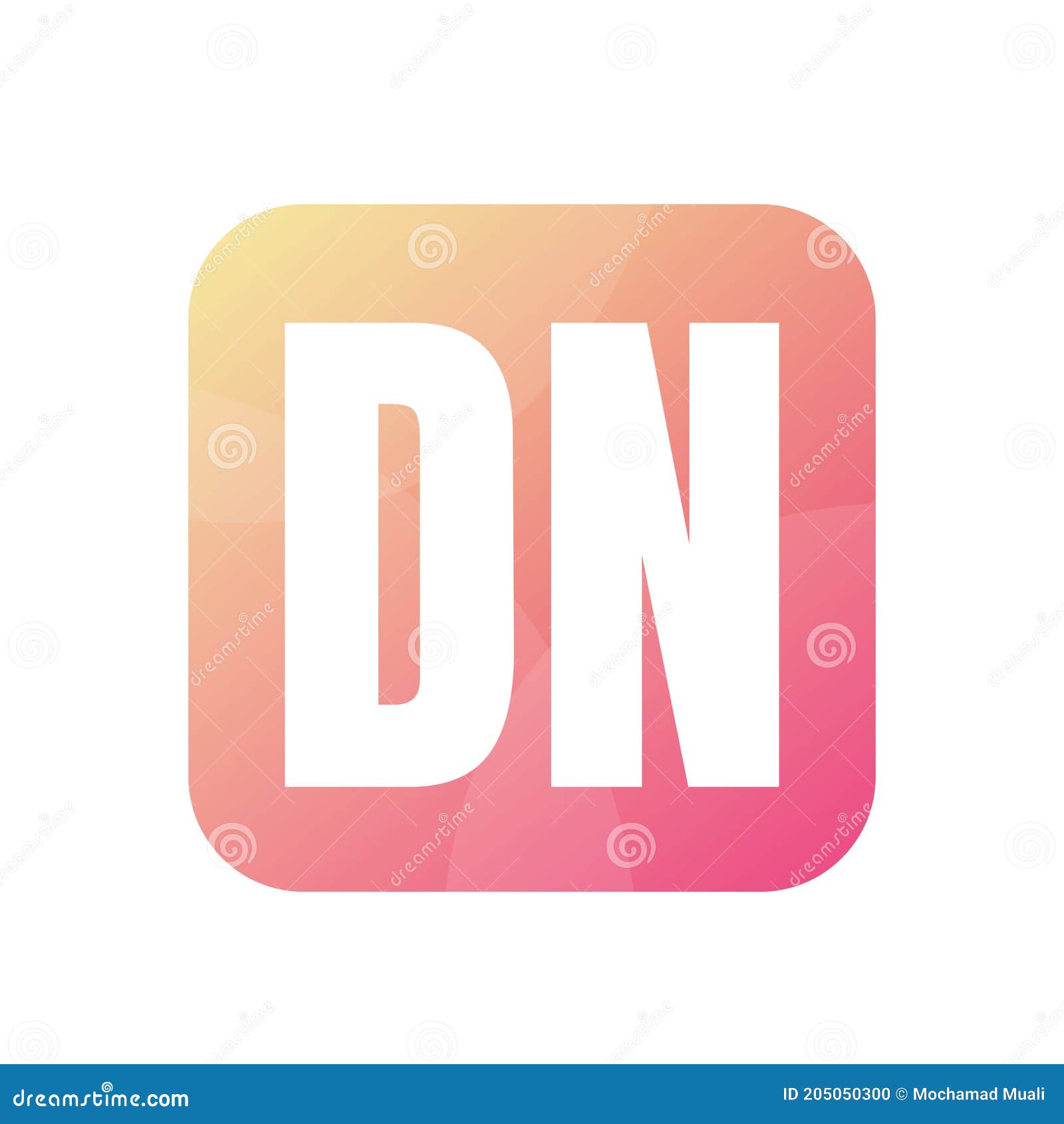 DN Letter Logo Design with Simple Style Stock Vector - Illustration of ...