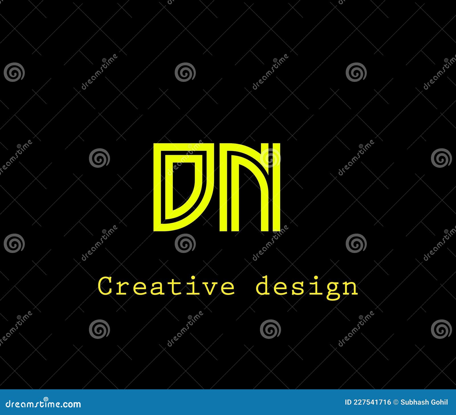 DN logo design stock illustration. Illustration of brand - 227541716