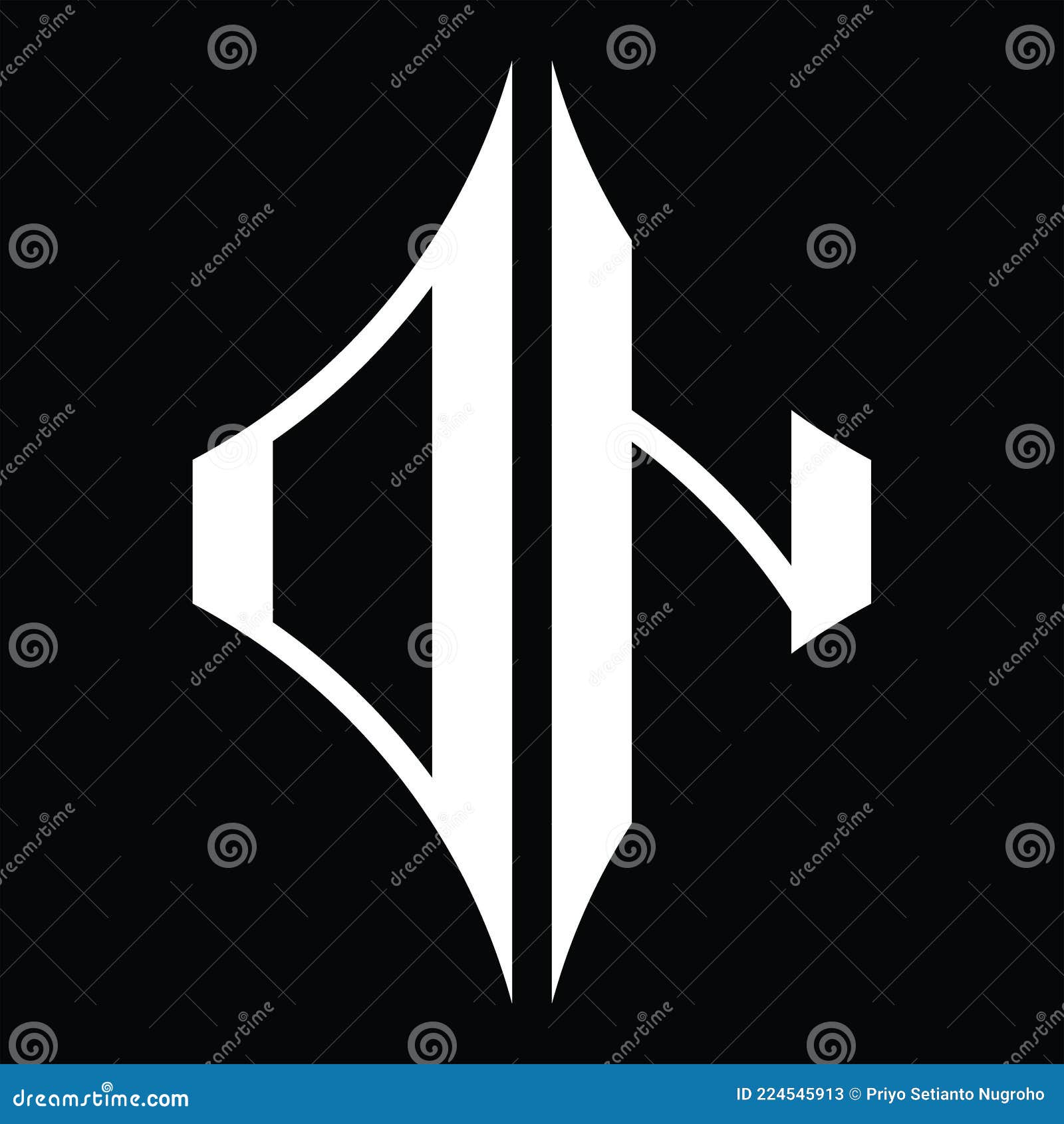 DN Logo Monogram with Diamond Shape Design Template Stock Vector ...