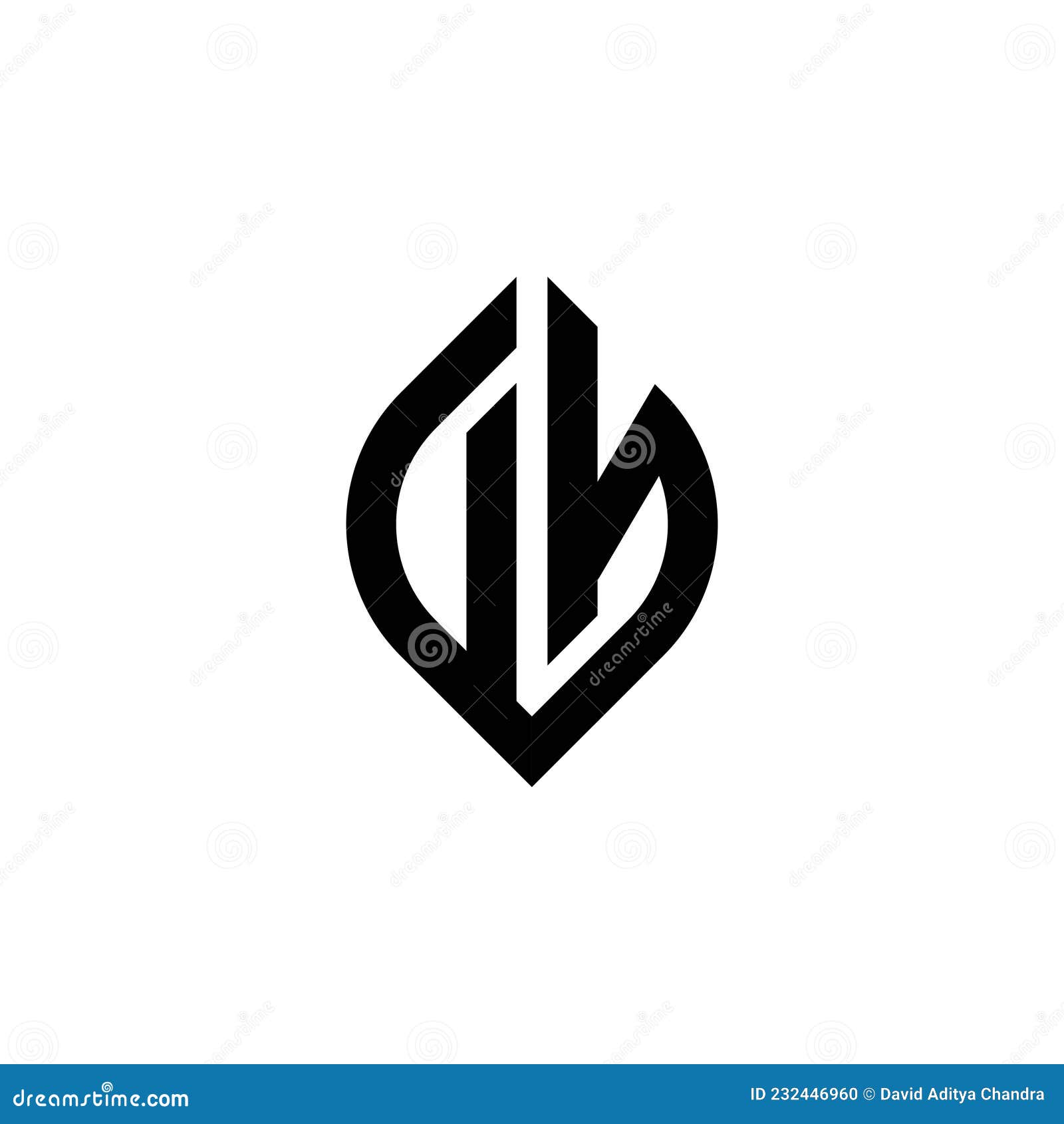 DN Logo Monogram Geometric Shape Style Stock Vector - Illustration of ...