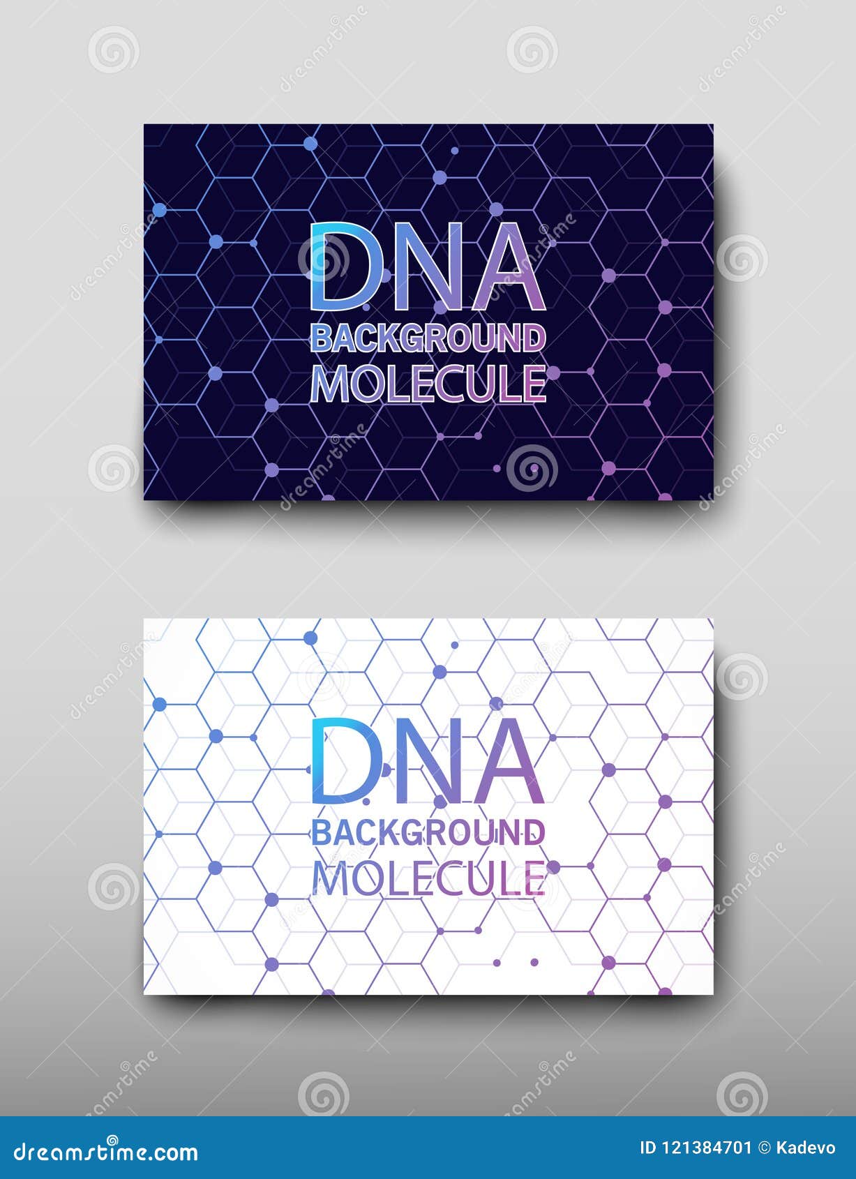 DNA Abstract Geometric Background, Layout in A4 Set Technology Brochure ...
