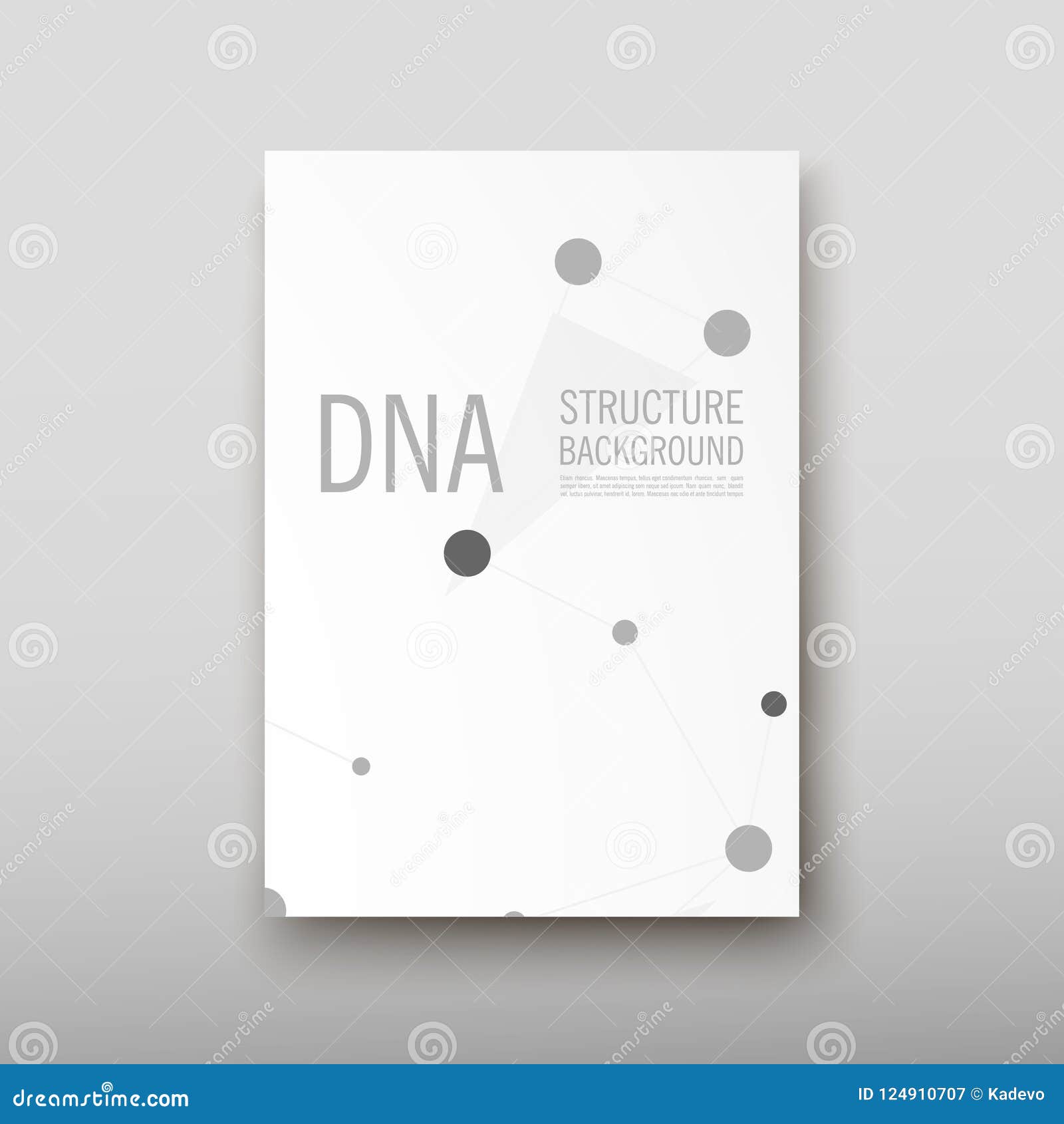 DNA Abstract Geometric Background, Layout in A4 Set Technology Brochure ...