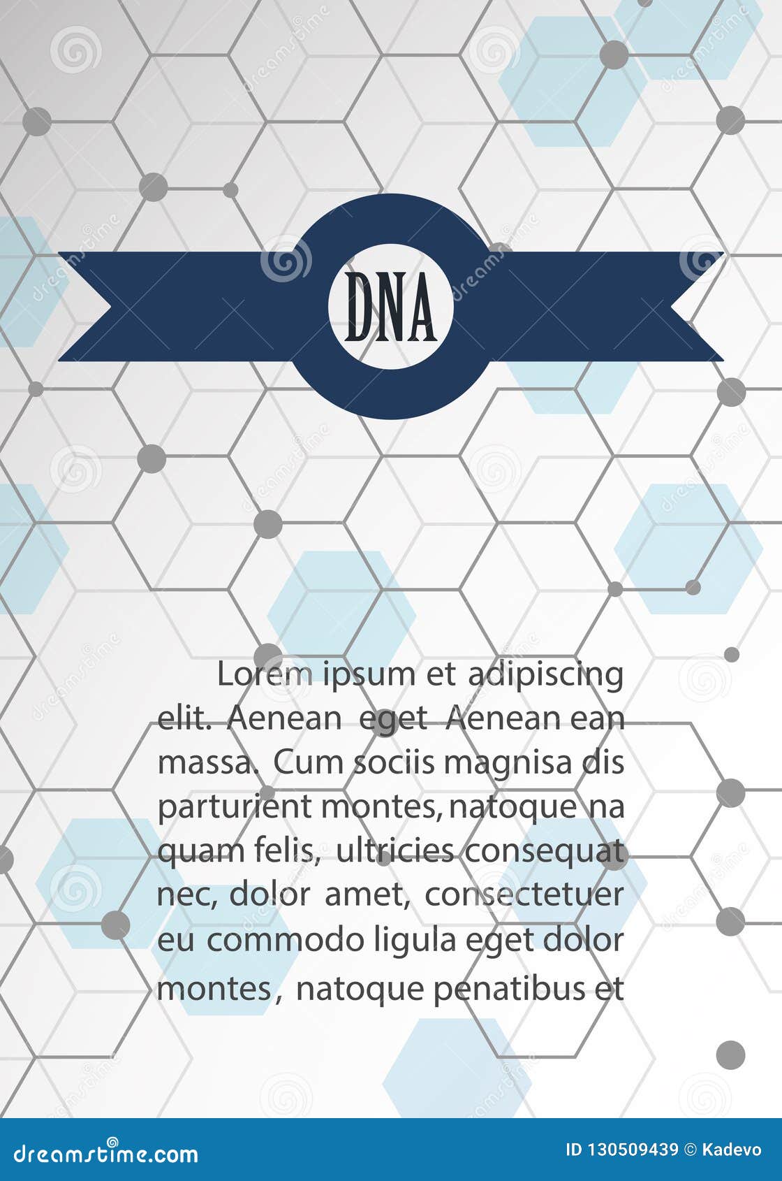 DNA Abstract Geometric Background, Layout in A4 Set Technology Brochure ...