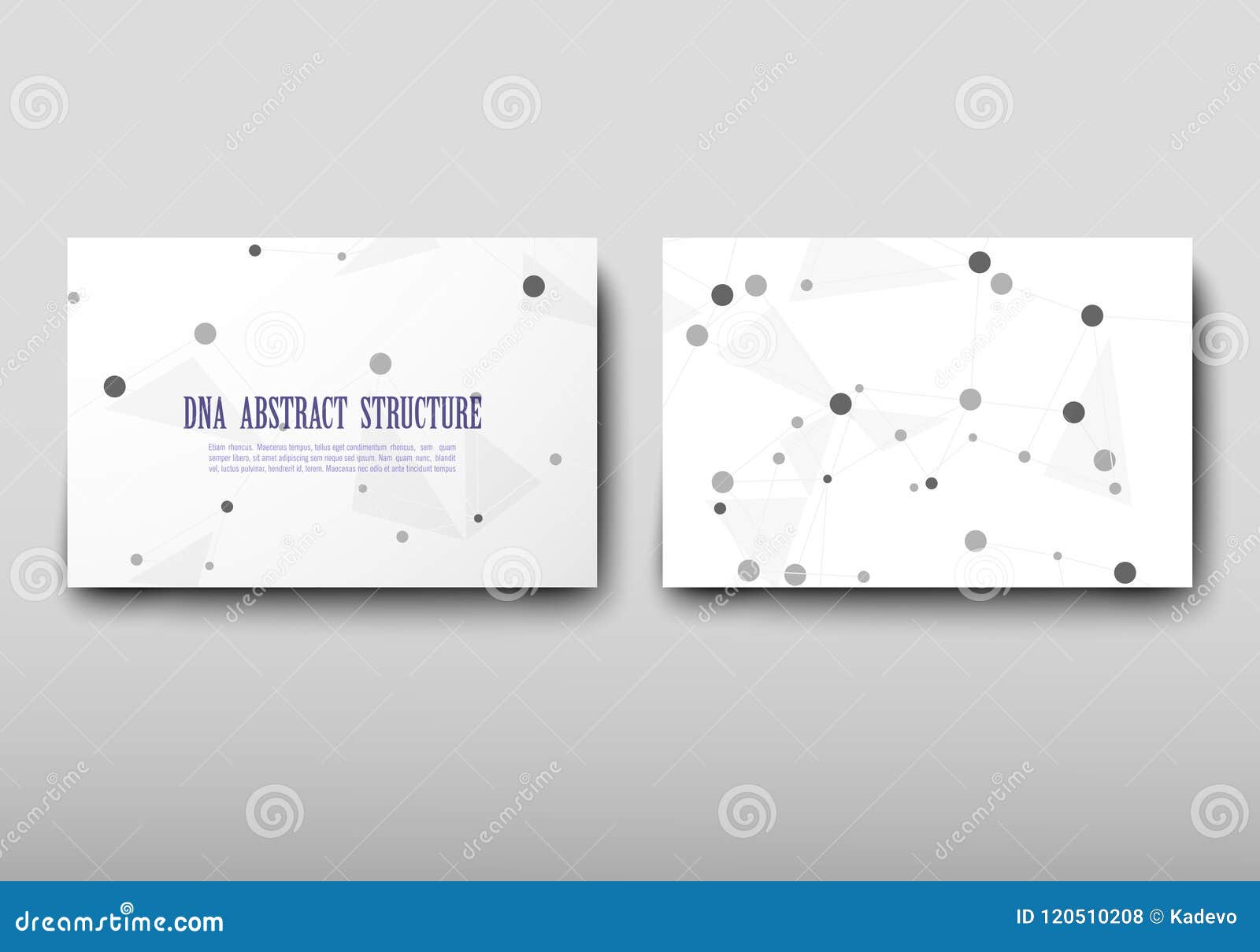 DNA Abstract Geometric Background, Layout in A4 Set Technology Brochure ...