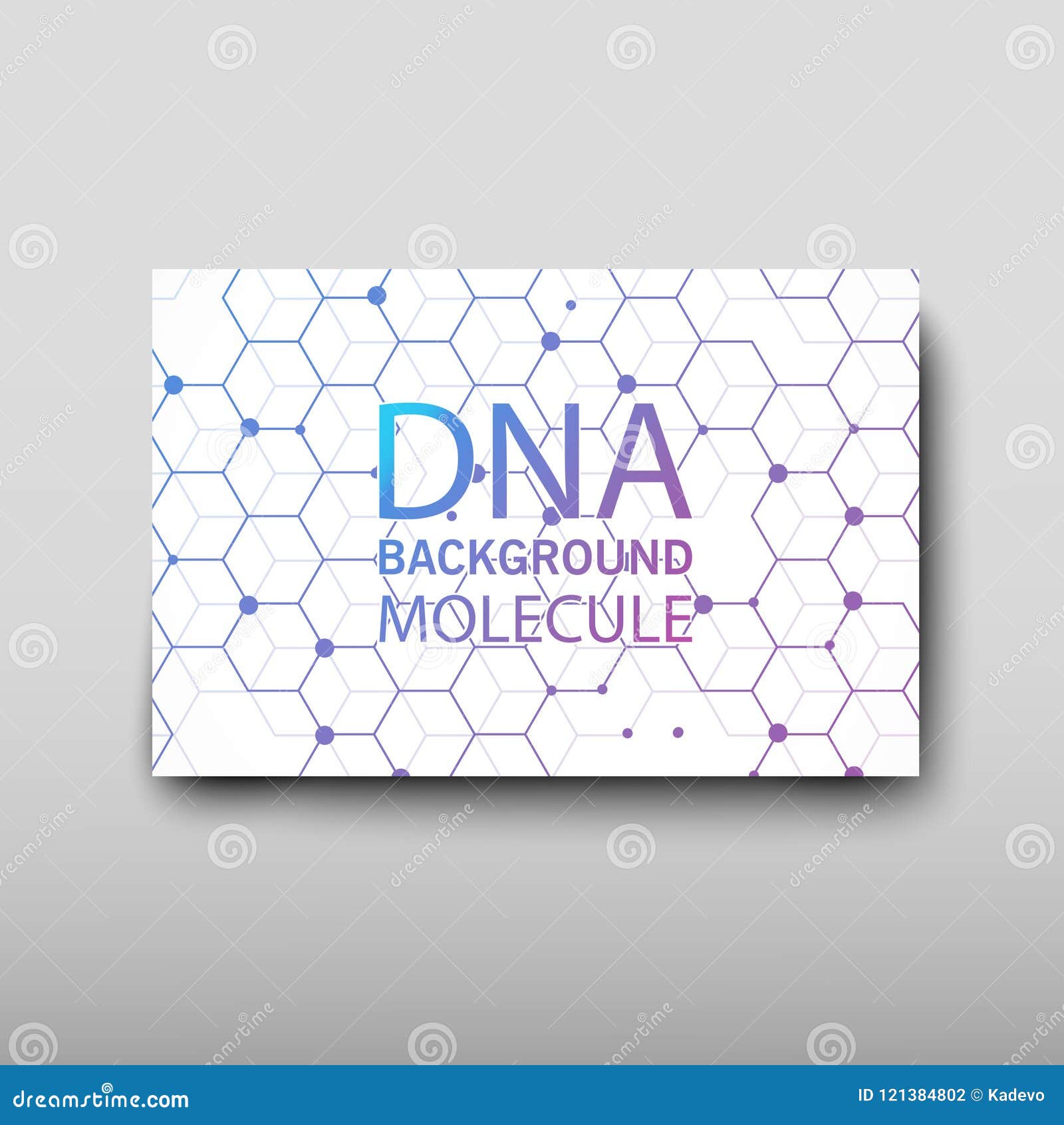 DNA Abstract Geometric Background, Layout in A4 Set Technology Brochure ...