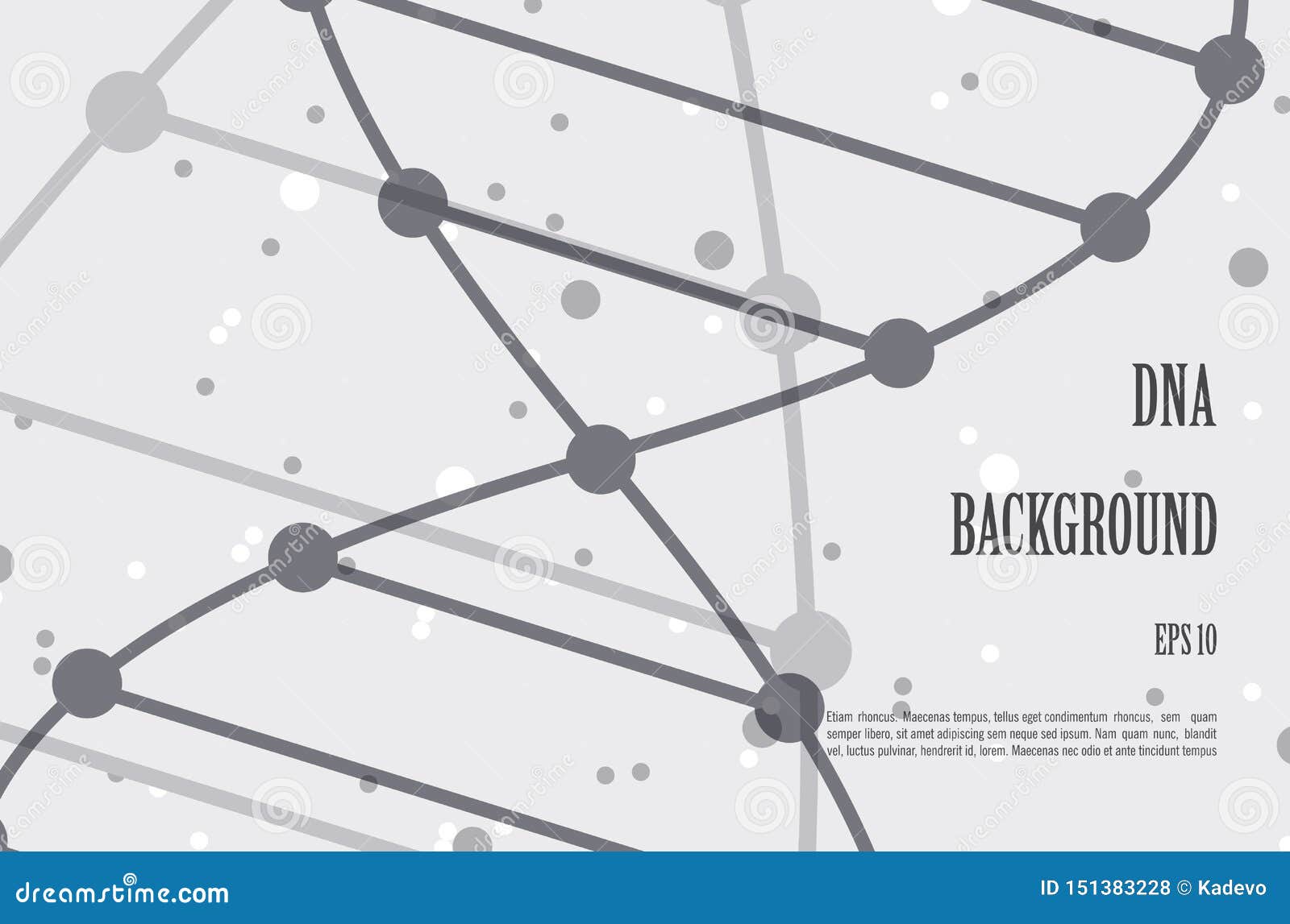 DNA Abstract Geometric Background, Layout in A4 Set Technology Brochure ...