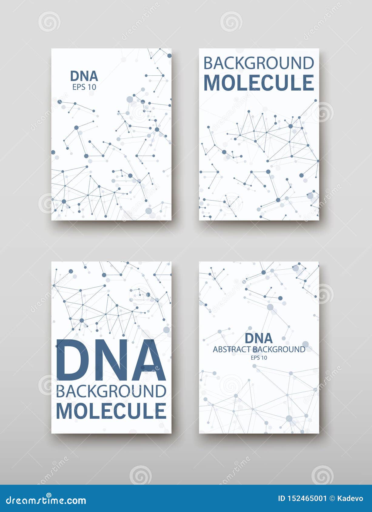 DNA Abstract Geometric Background, Layout in A4 Set Technology Brochure ...