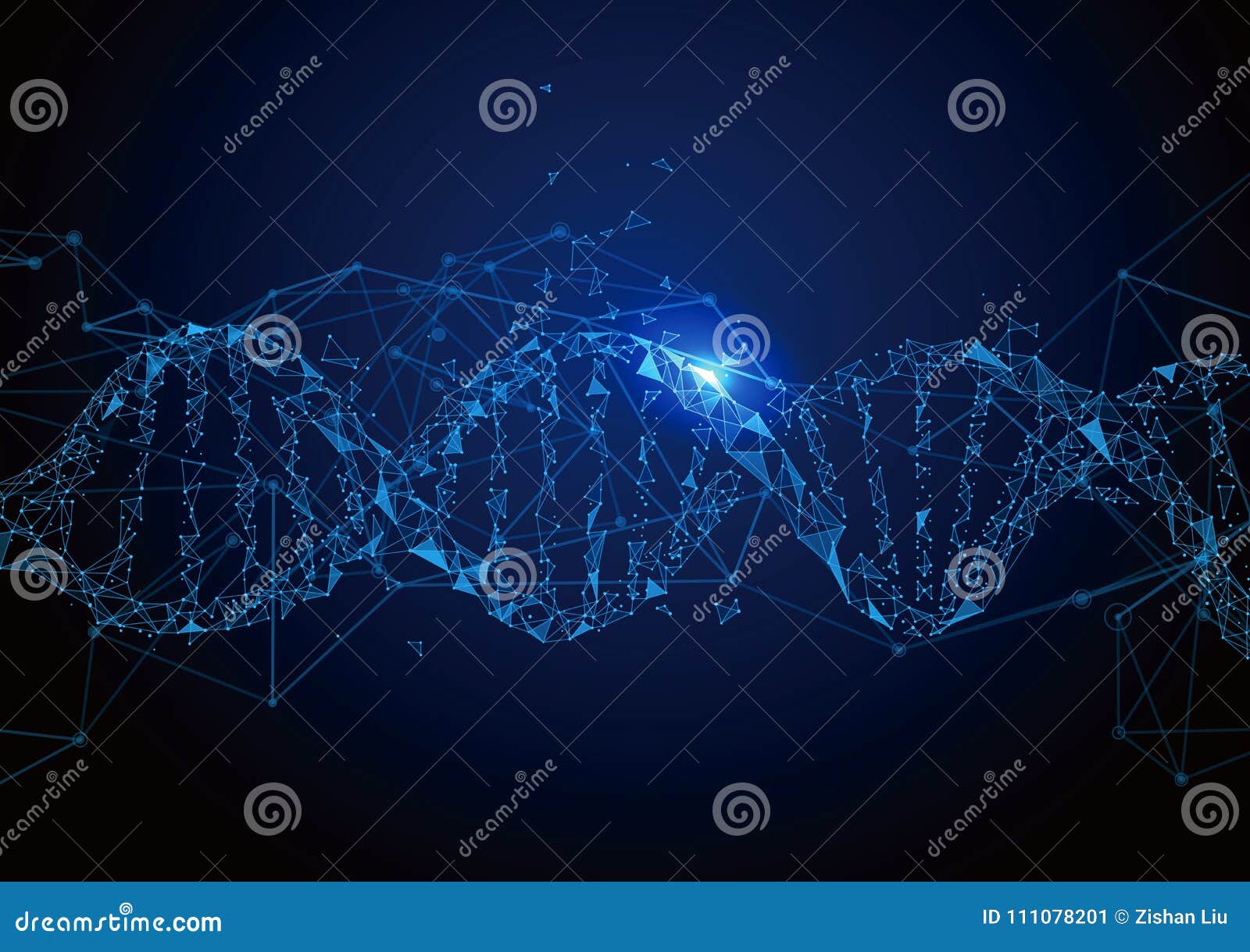 DNA Abstract Graphics, and the Things of Points and Lines. Stock Vector ...