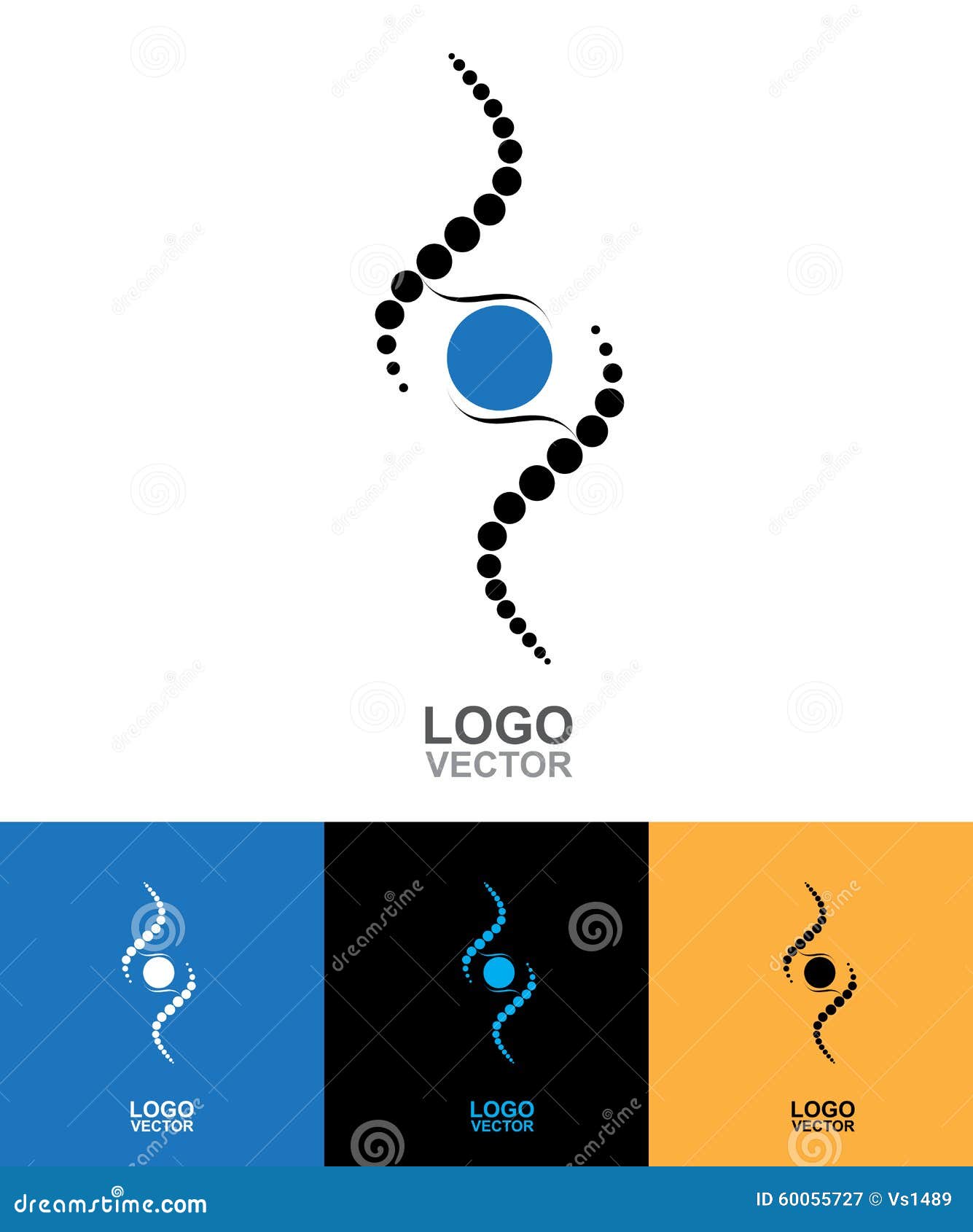 DNA Abstract Icon and Element Collection. Futuristic Technology Stock ...