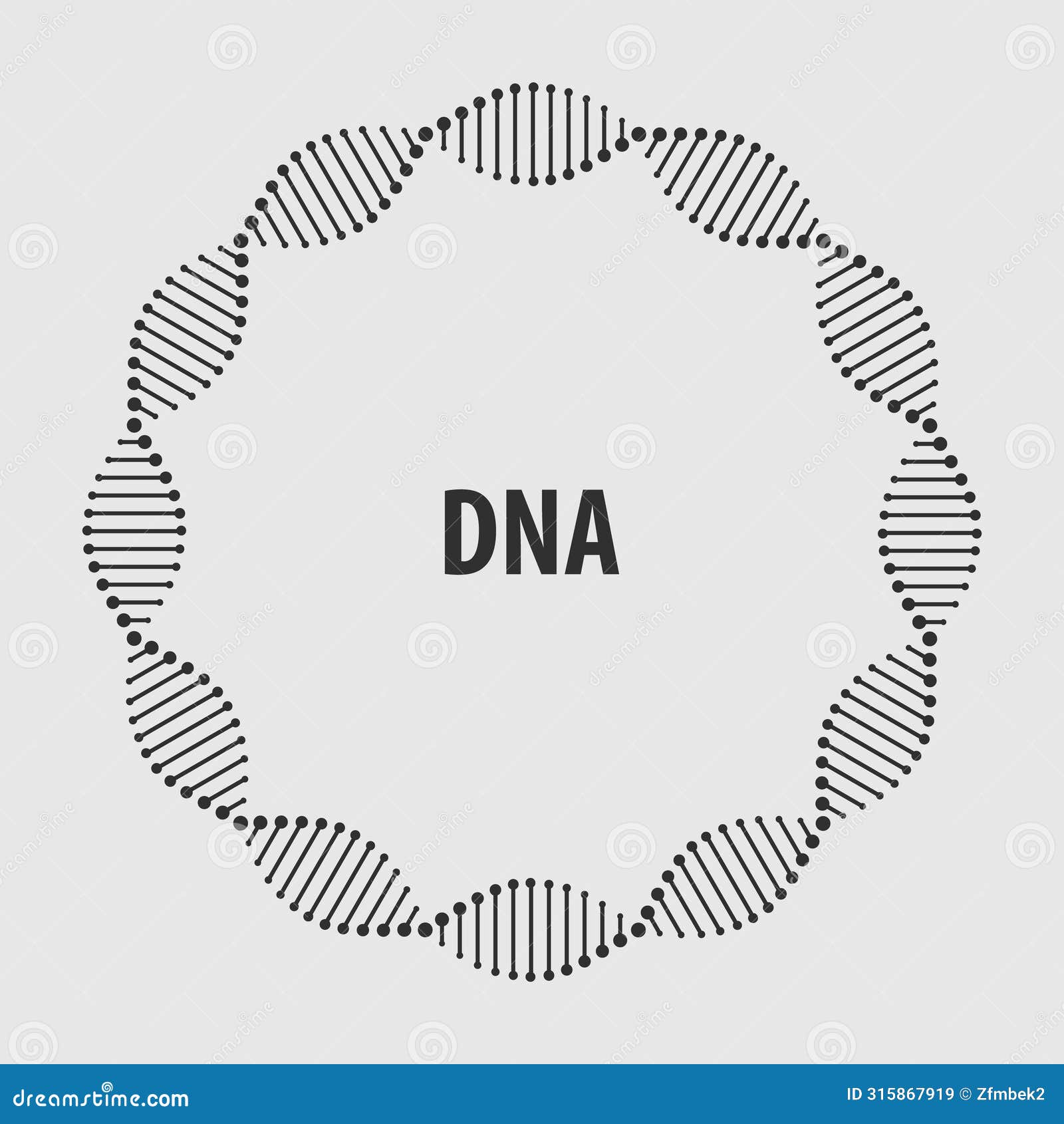 DNA Abstract Round Frame, Human Genetic Symbol Stock Vector ...