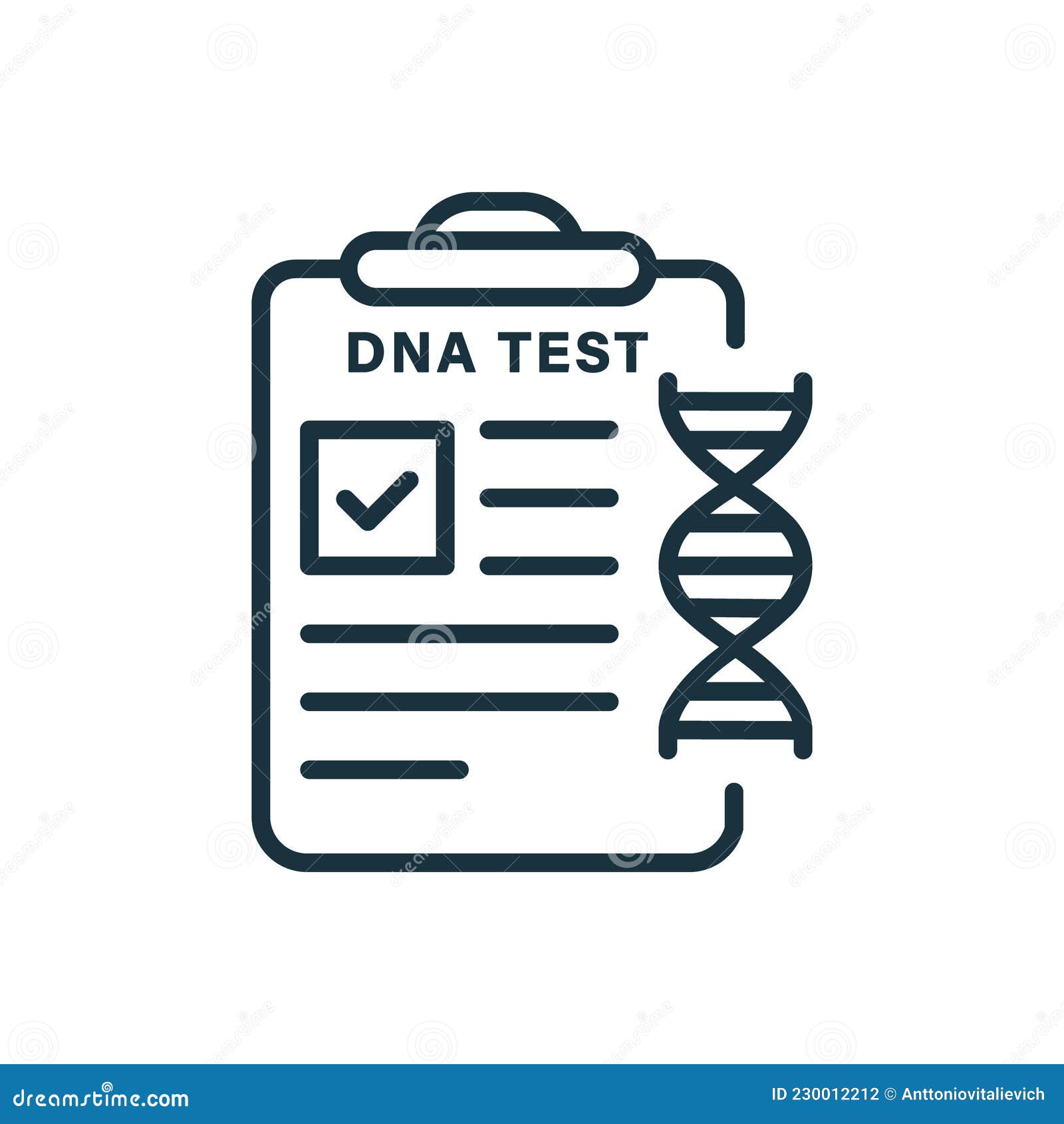 DNA Analysis Result Document with Molecular Structure Deoxyribonucleic ...