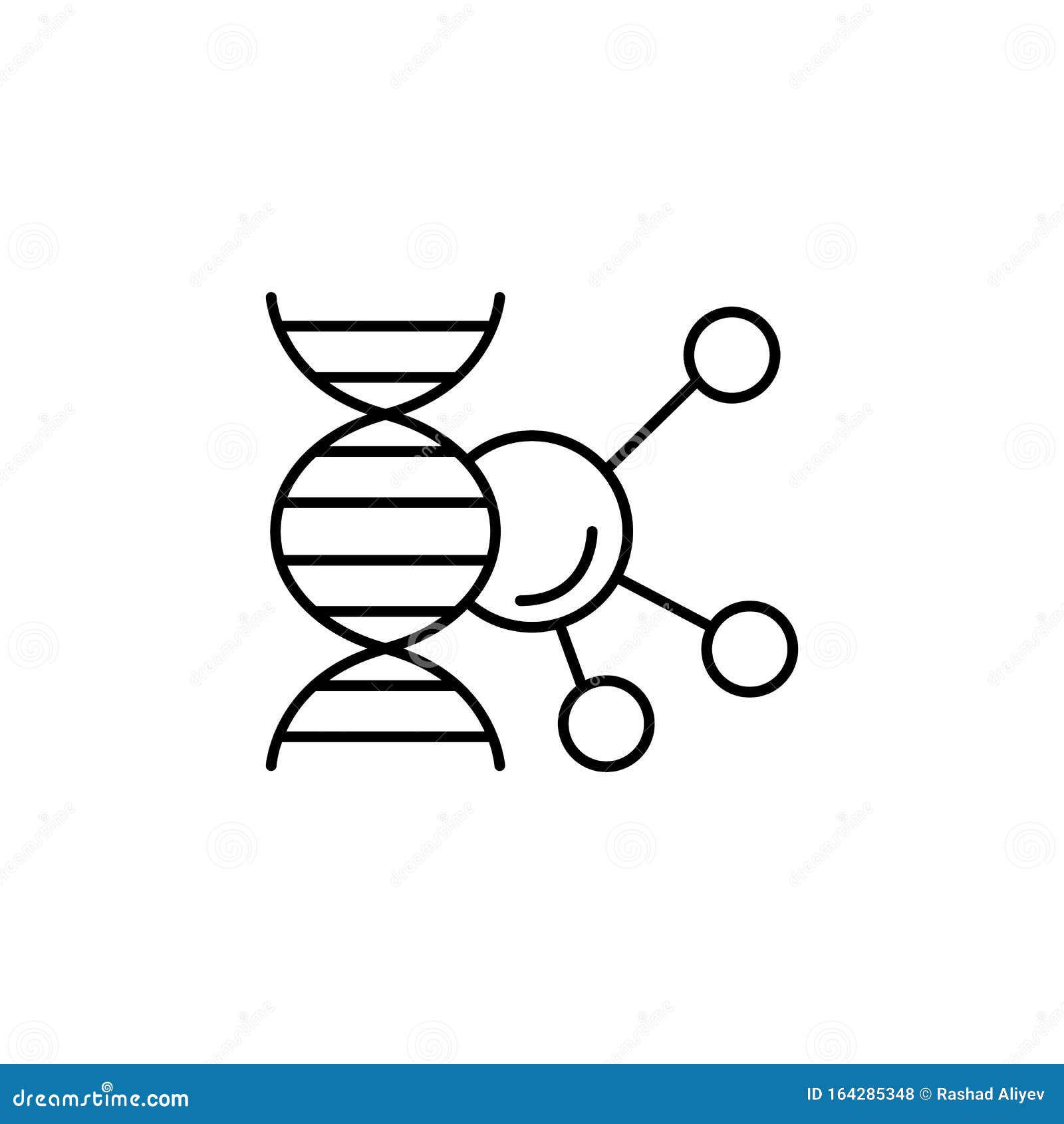 DNA, Atom Icon. Simple Line, Outline Vector of Gene Modification Icons ...