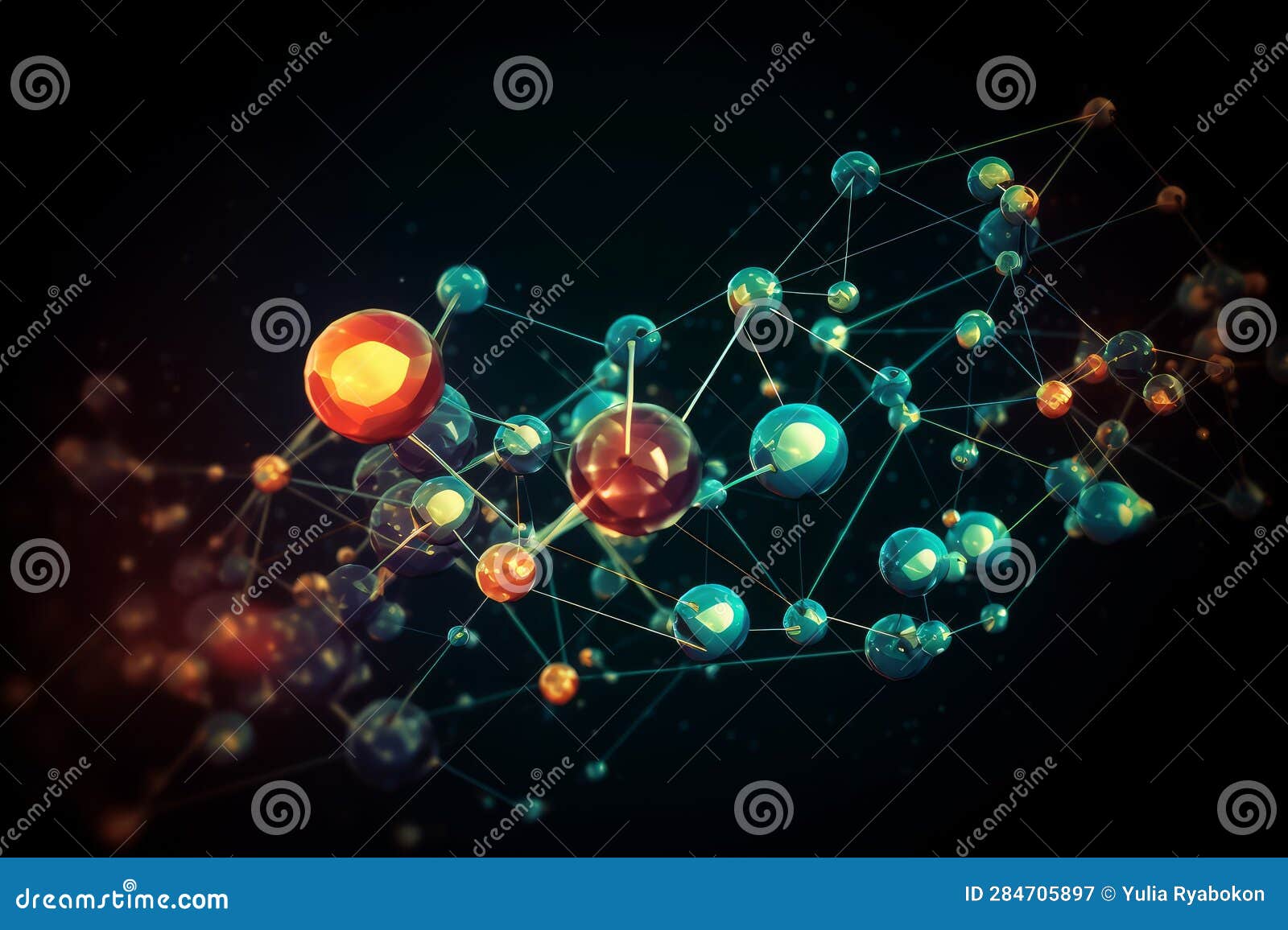 Dna Atom Structure. Generate Ai Stock Illustration - Illustration of ...