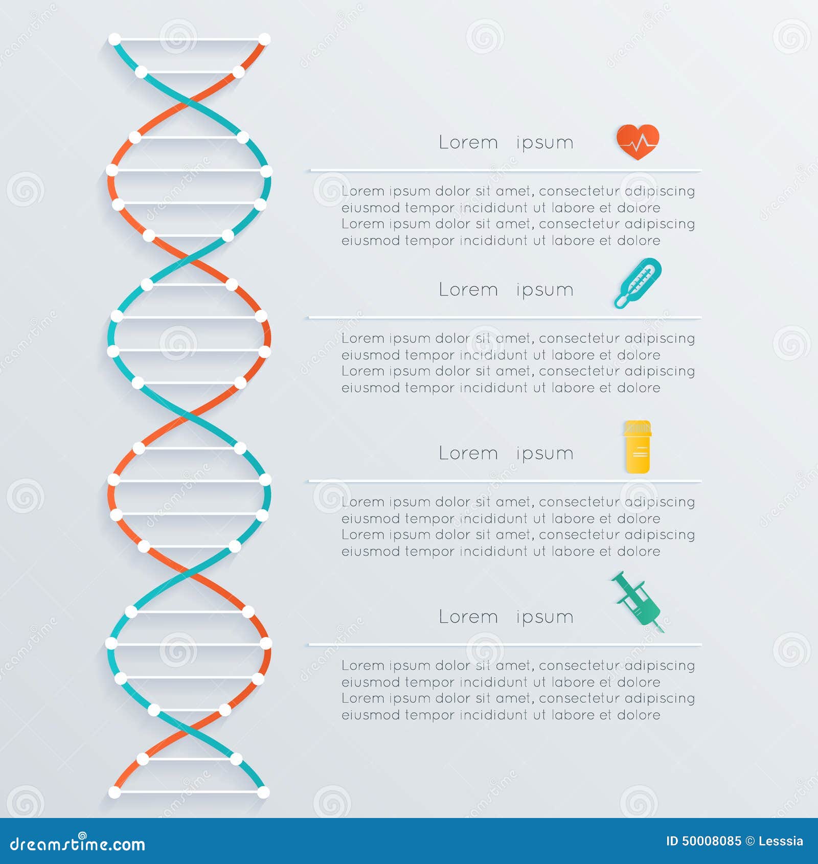 DNA Banner, Science Infographics. Illustration Contains Transparency ...