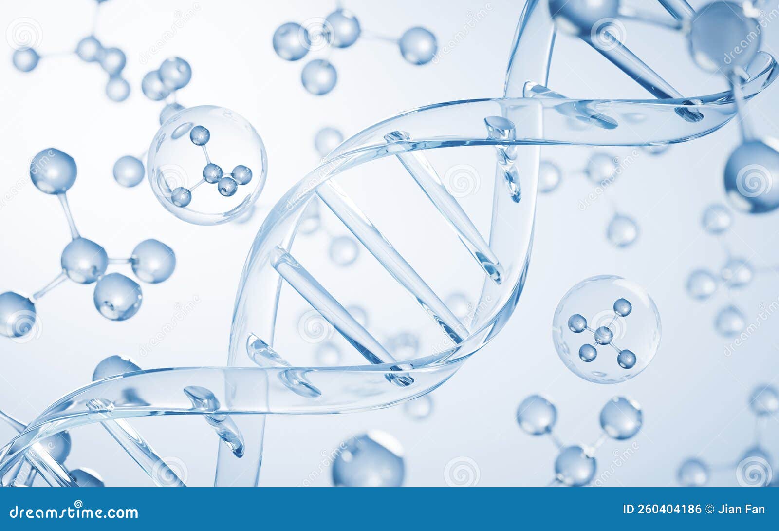 DNA and Biology Concept, 3d Rendering Stock Illustration - Illustration ...