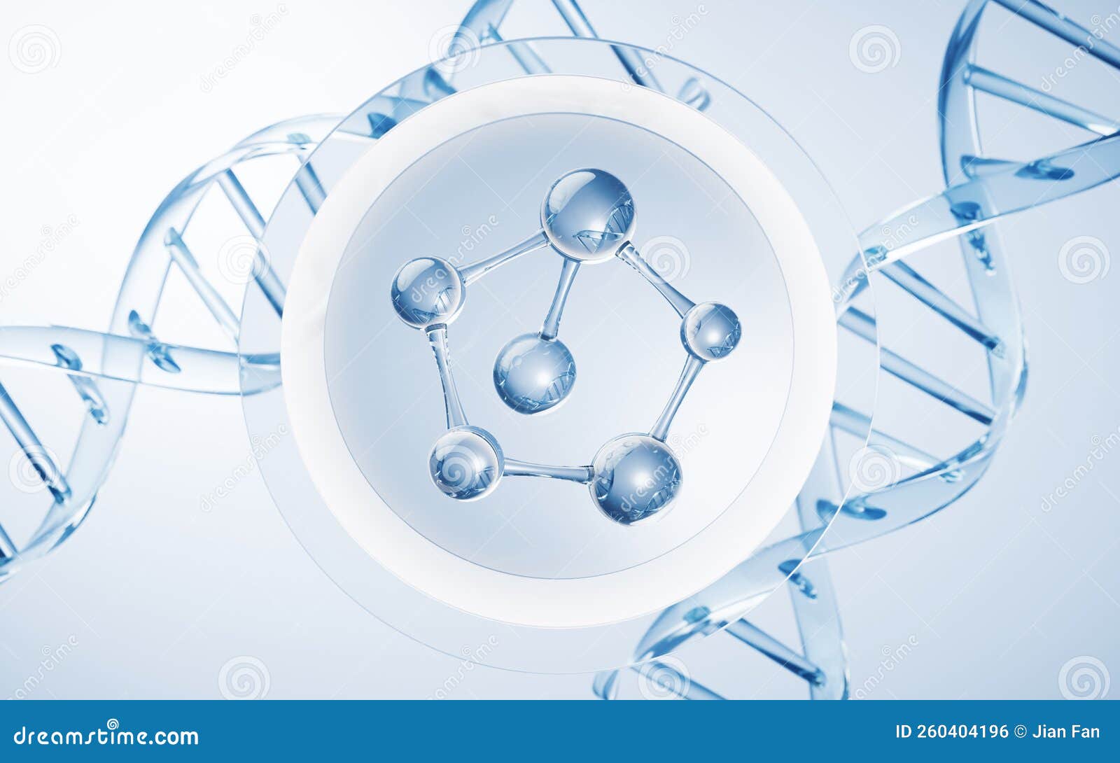 DNA and Biology Concept, 3d Rendering Stock Illustration - Illustration ...