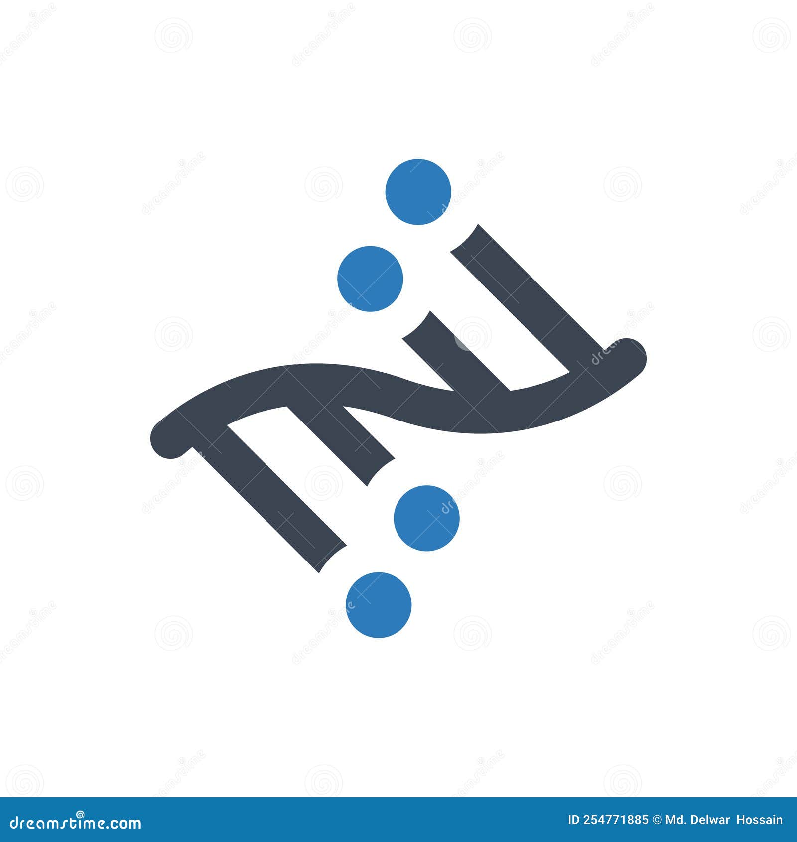 DNA biology icon stock vector. Illustration of sign - 254771885