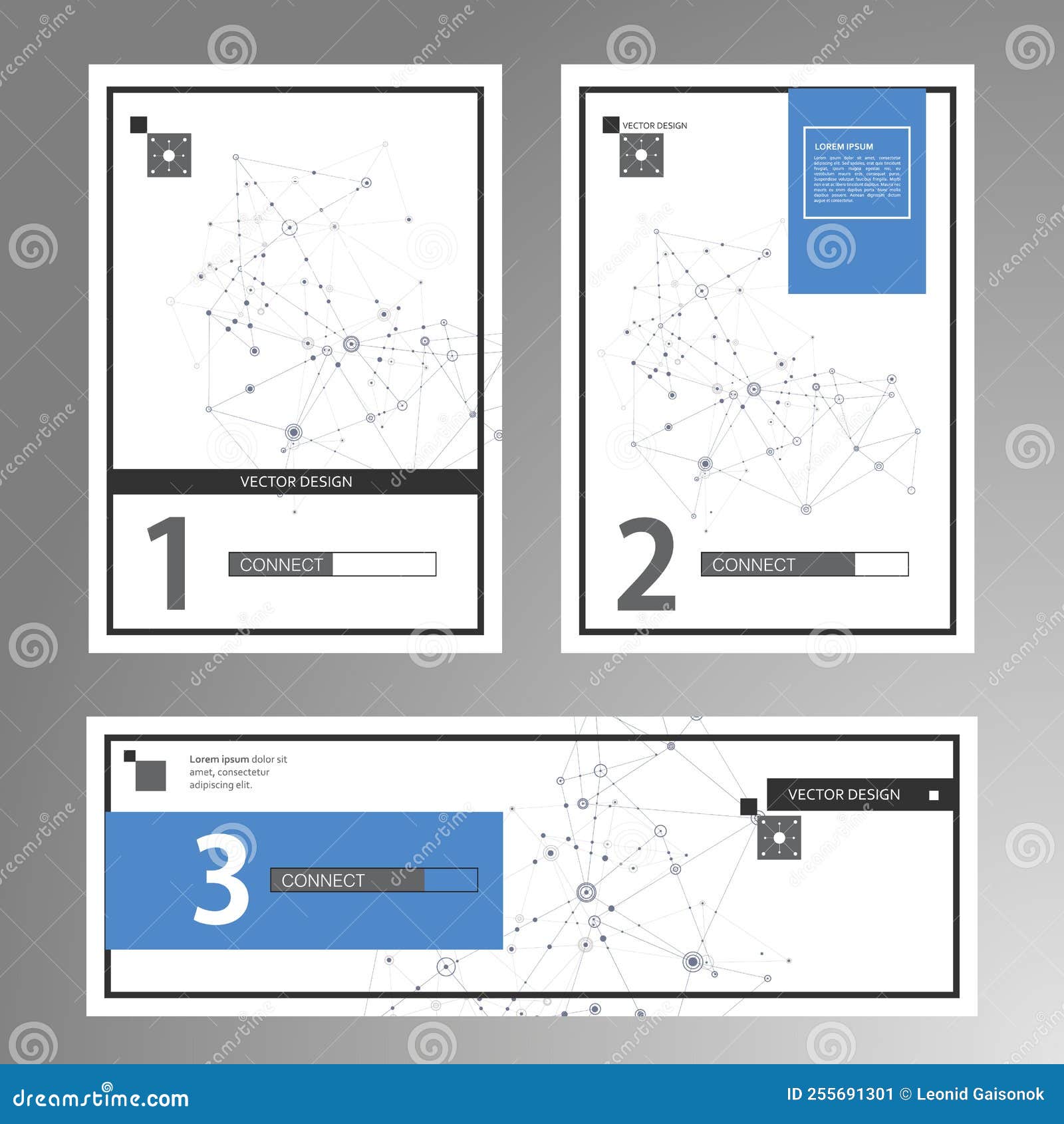 DNA Biotechnology Abstract Structure. Vector Cover Design Template ...