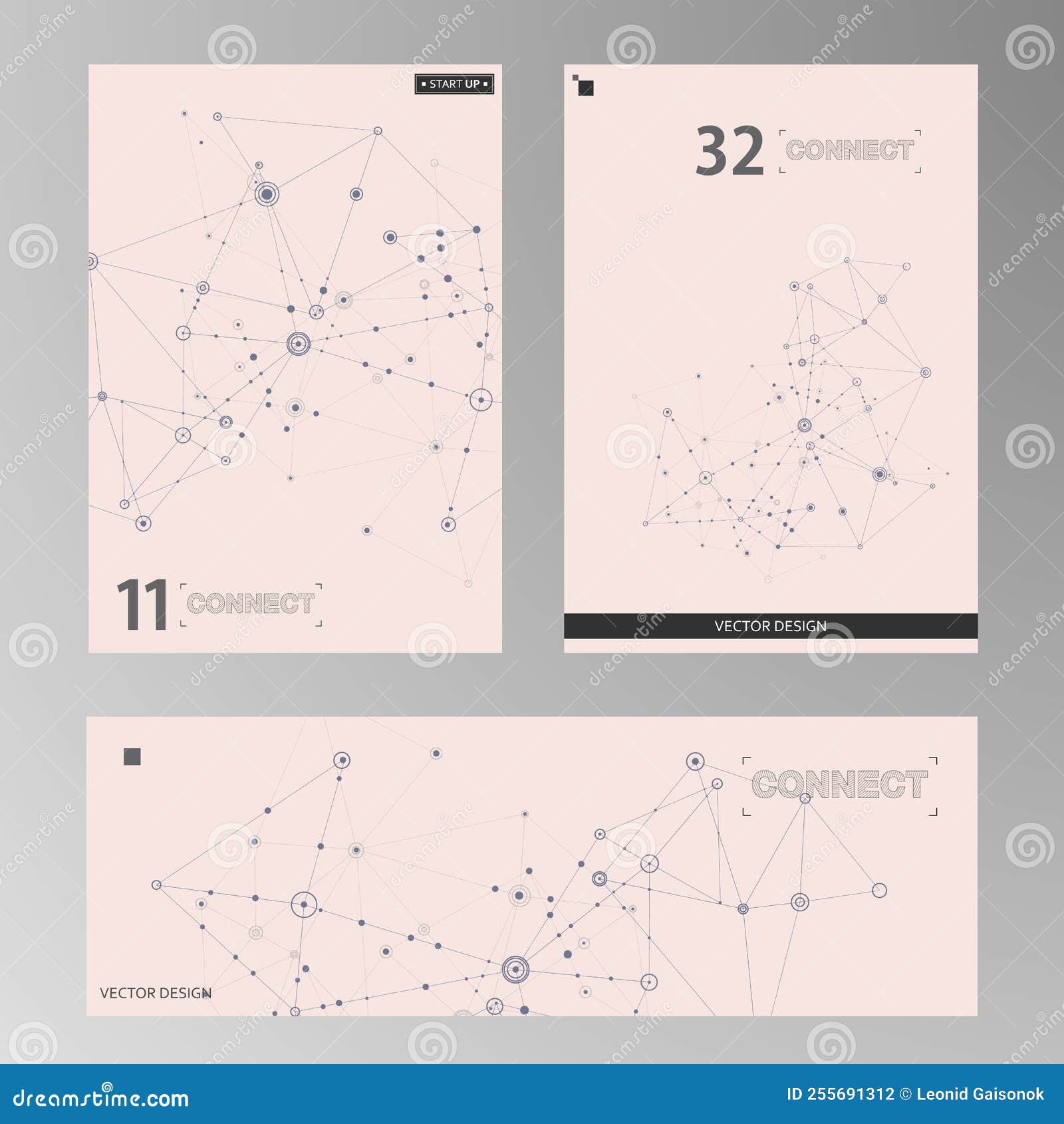 DNA Biotechnology Abstract Structure. Vector Cover Design Template ...