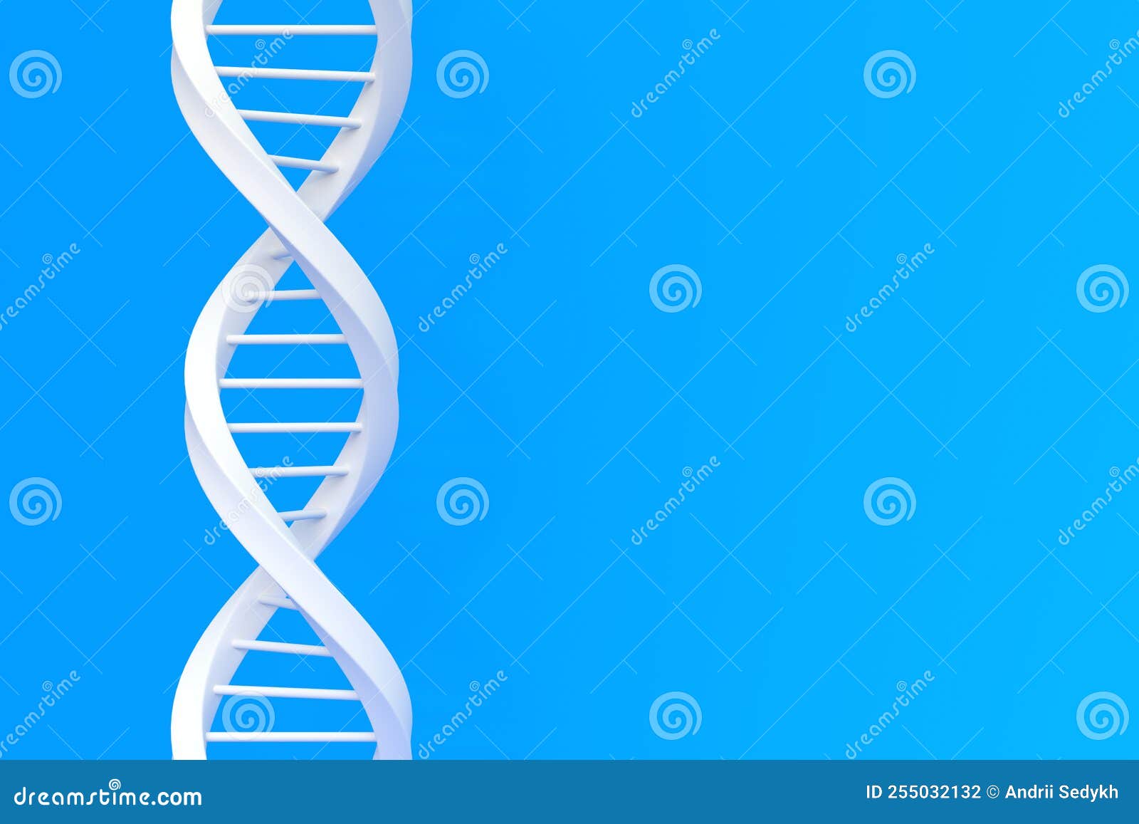 DNA on the Blue Background with Copy Space Stock Illustration ...