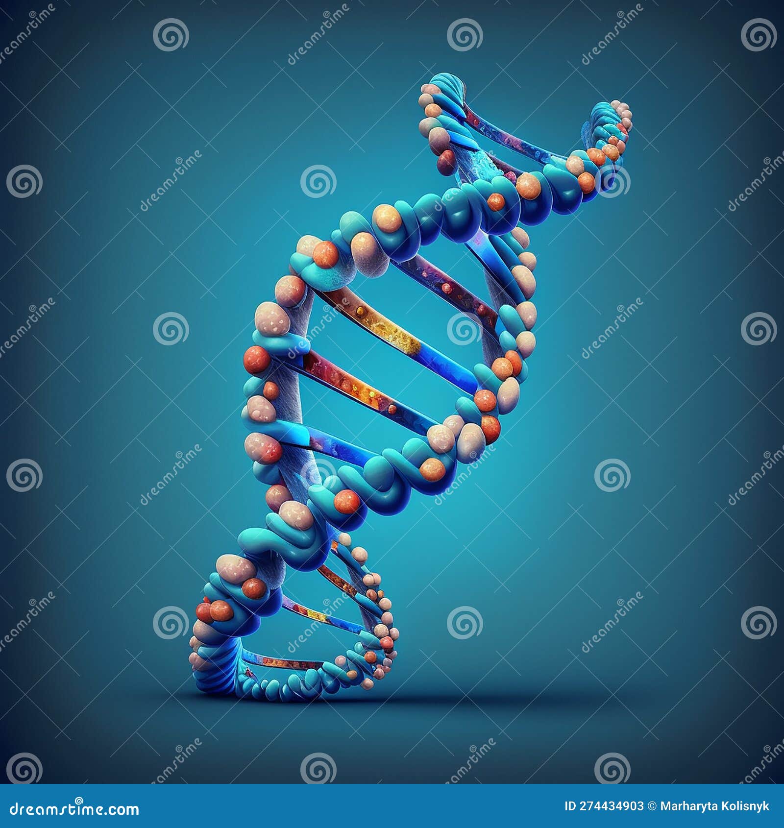 Dna on blue background 2 stock illustration. Illustration of genome ...