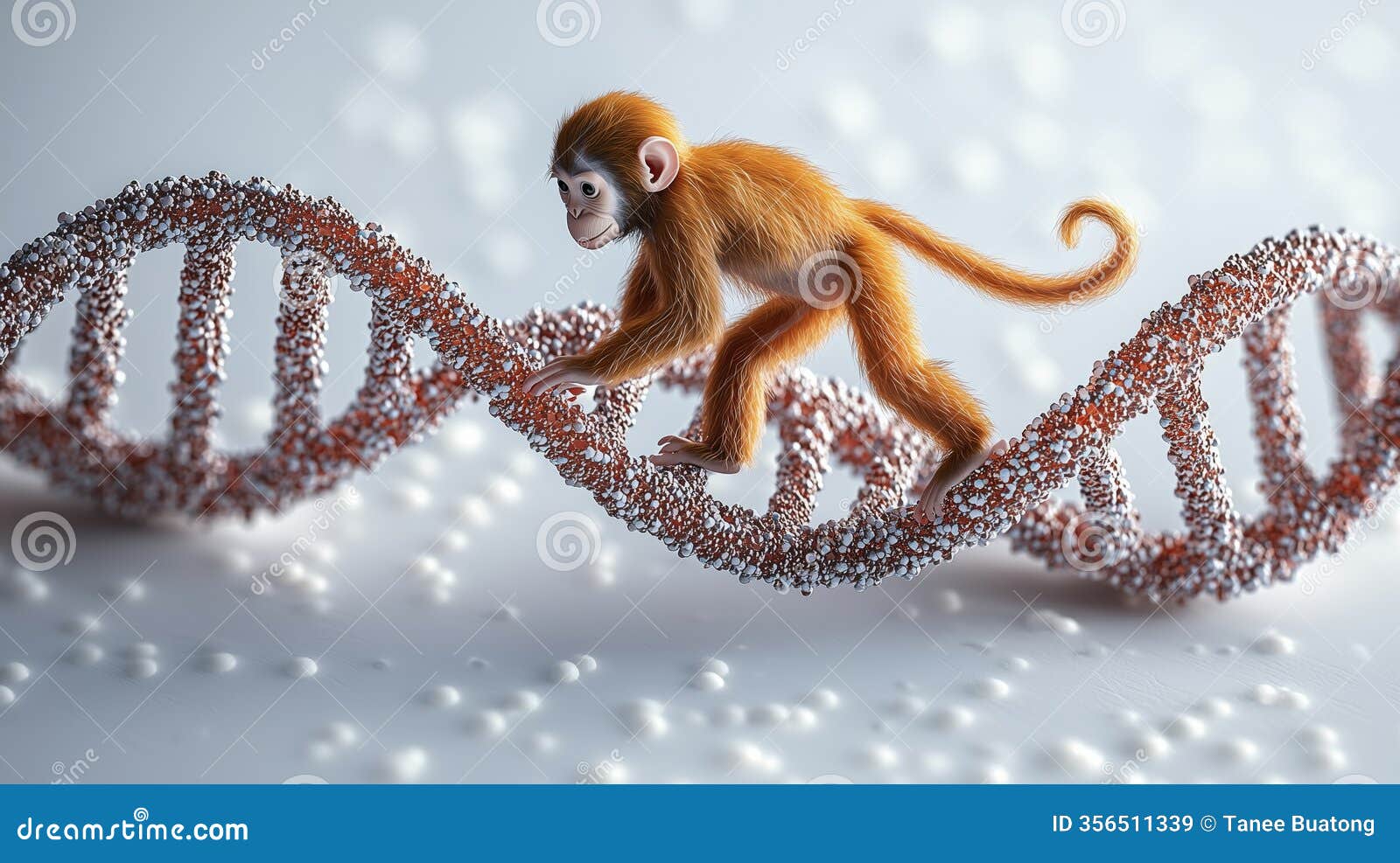 DNA Bridge Primate Adventure Stock Illustration - Illustration of ...