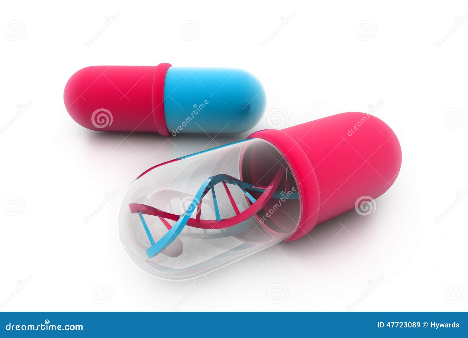 Dna in capsule stock illustration. Illustration of graphics - 47723089