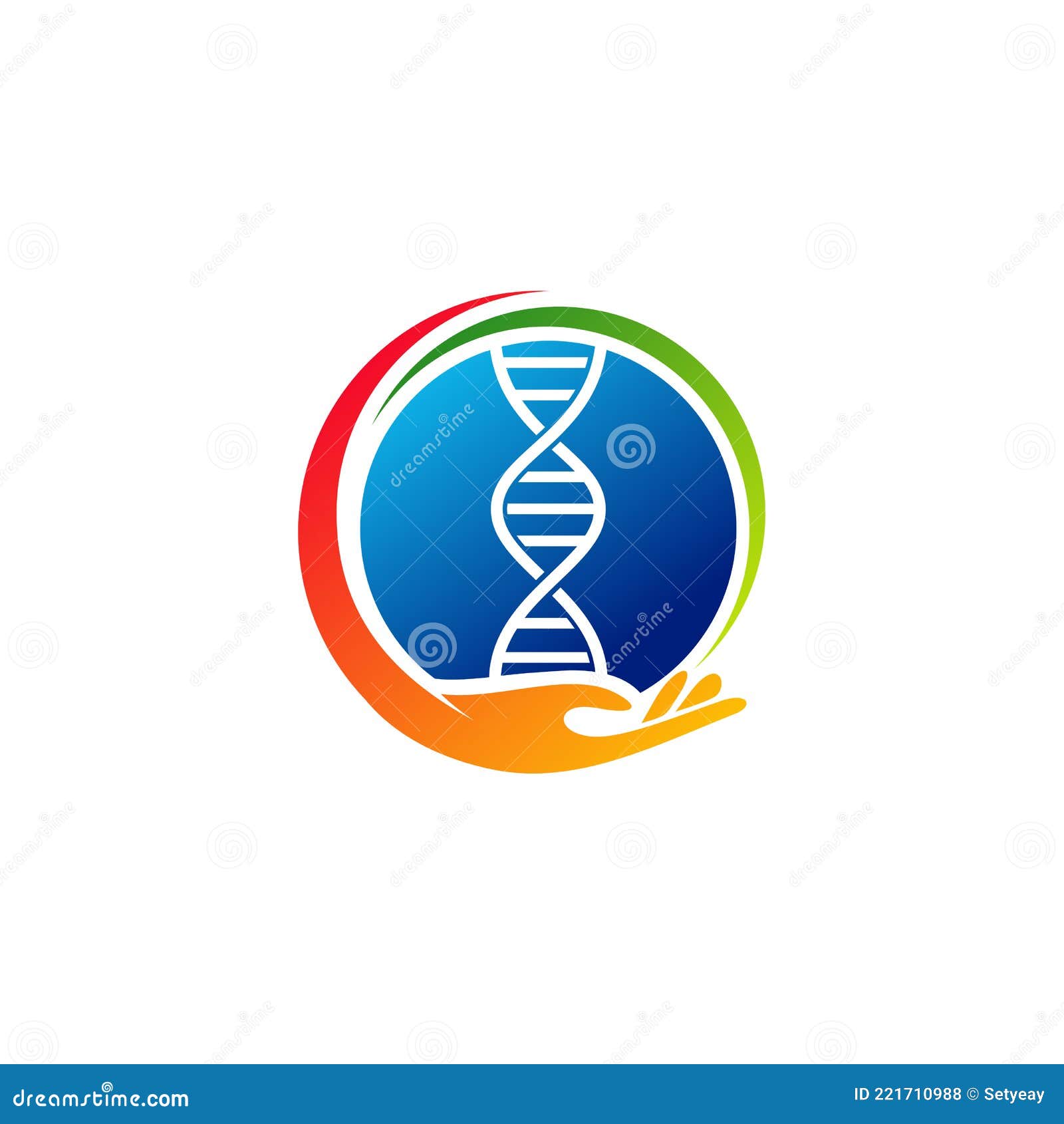 DNA Care Logo Vector Template, Creative DNA Logo Design Concepts Stock ...