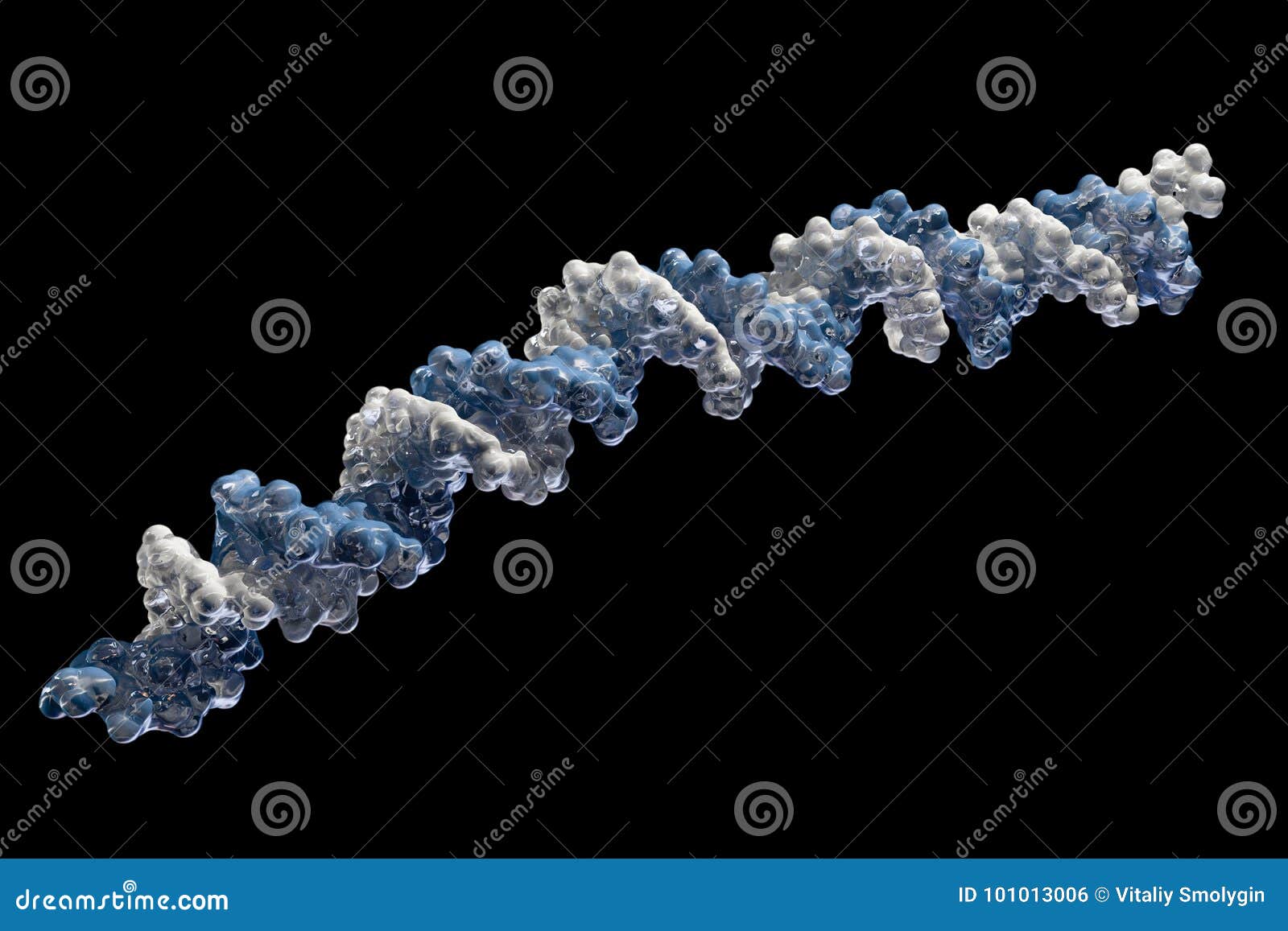 Dna Cell Model Research Concept, 3D Rendering Stock Illustration ...