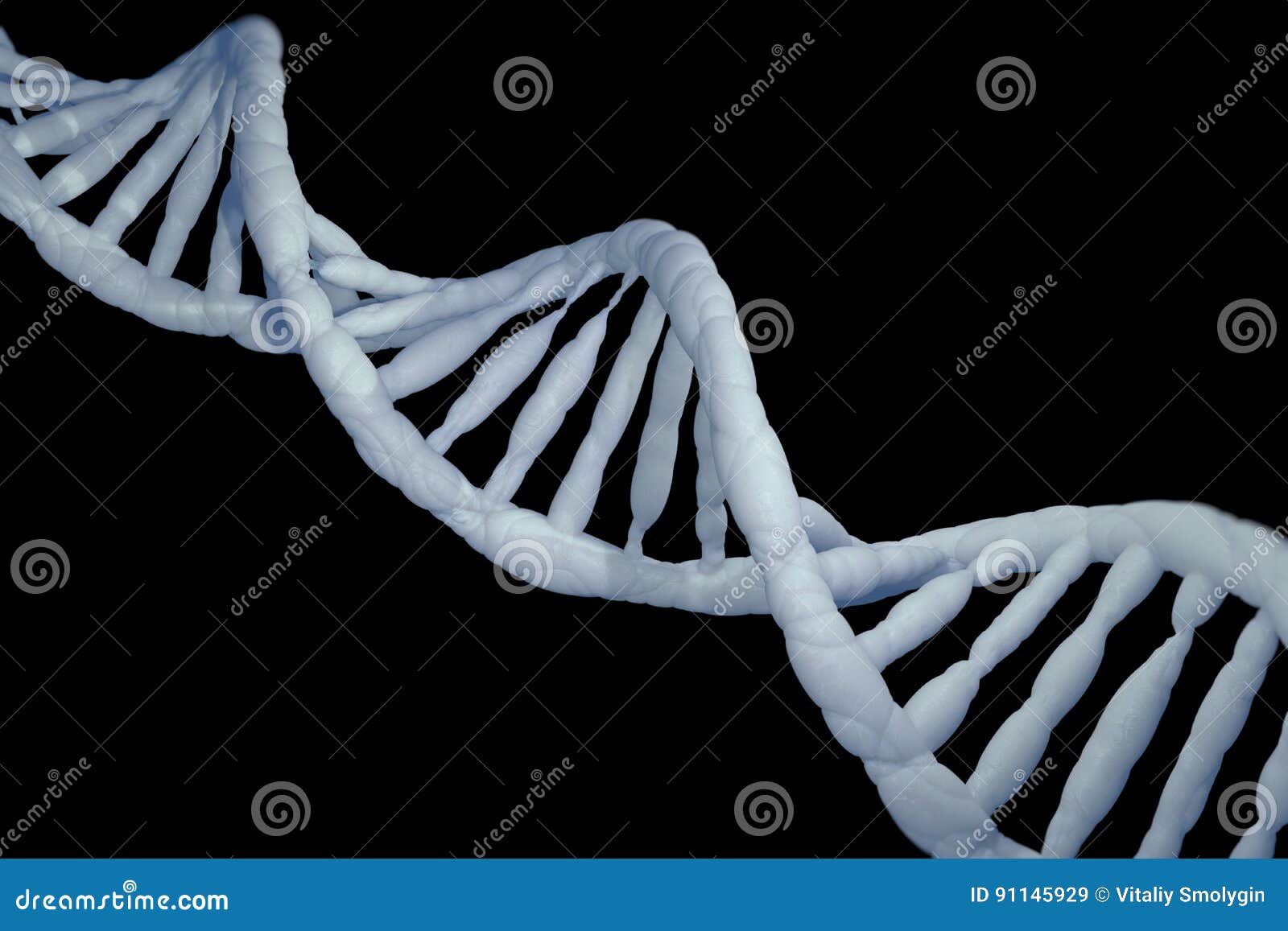 DNA Cell Model Research Concept, 3D Rendering Stock Illustration ...