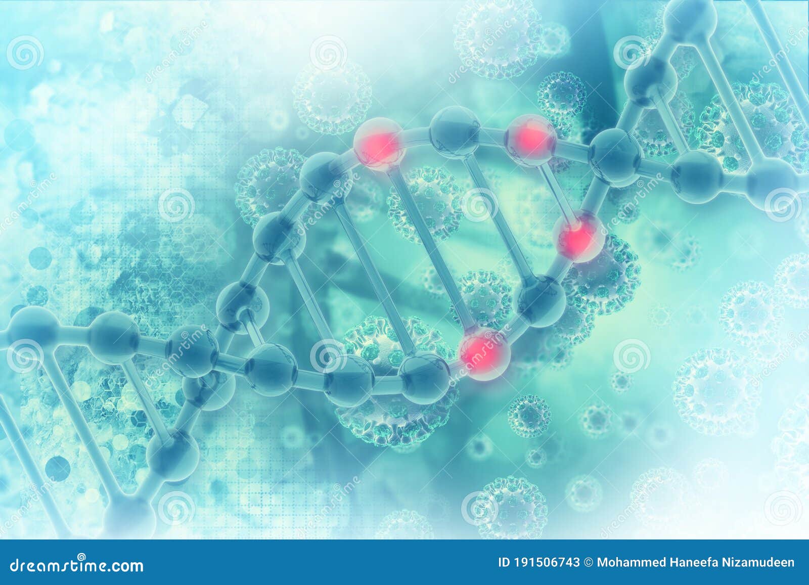 DNA Cell on Scientific Background Stock Illustration - Illustration of ...