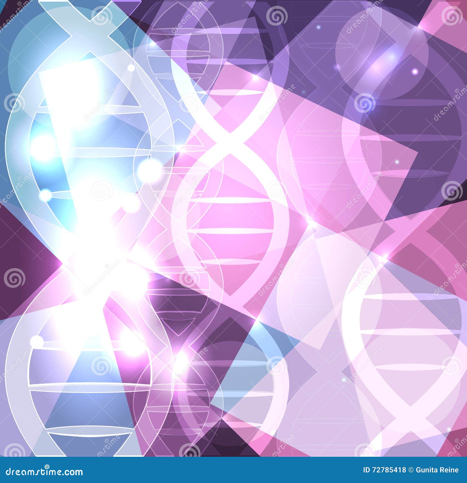 DNA Chain Abstract Colorful Background Stock Illustration ...
