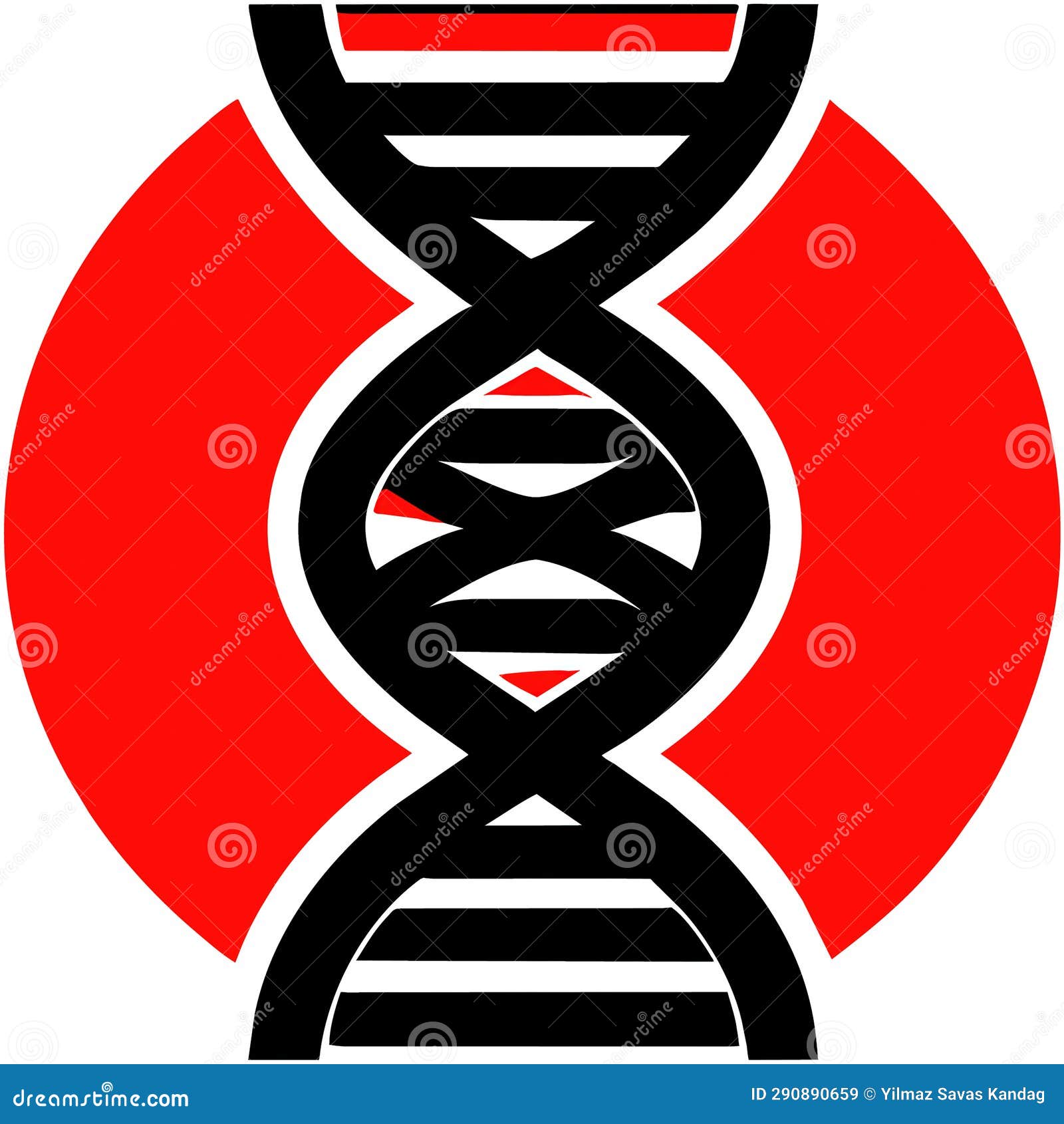 DNA Chain. the Basic Molecular Structure of Life Stock Illustration ...