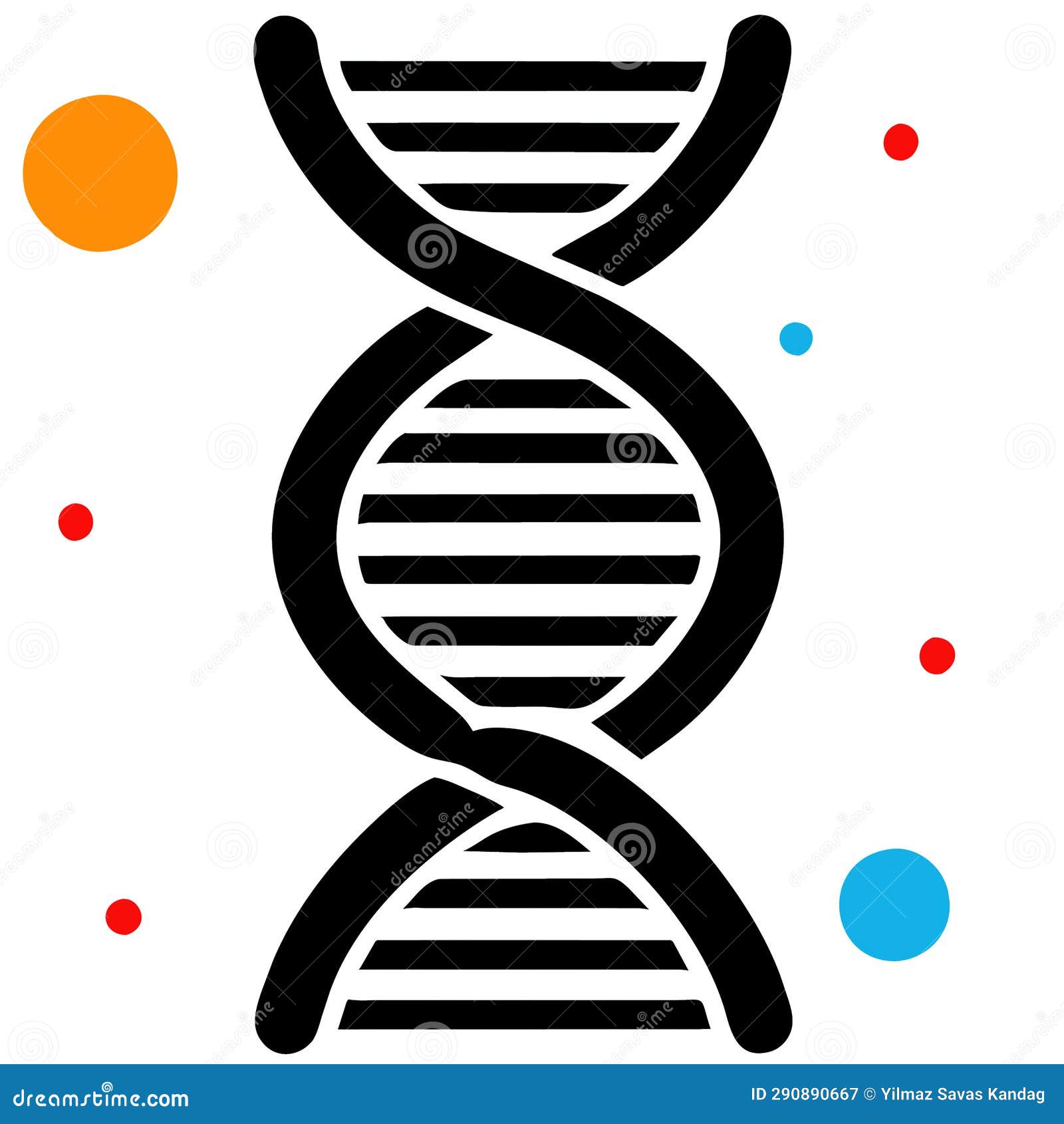 DNA Chain. the Basic Molecular Structure of Life Stock Illustration ...