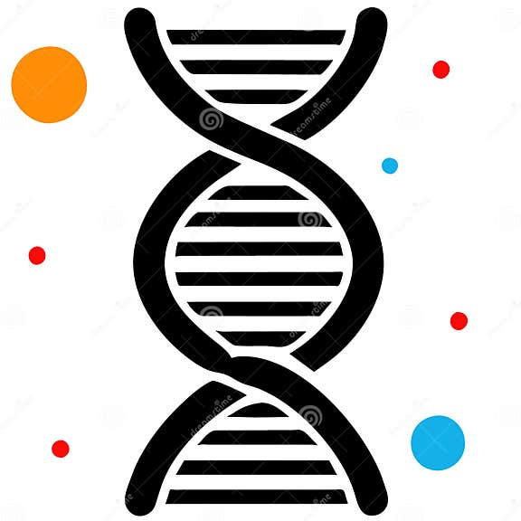 DNA Chain. the Basic Molecular Structure of Life Stock Illustration ...