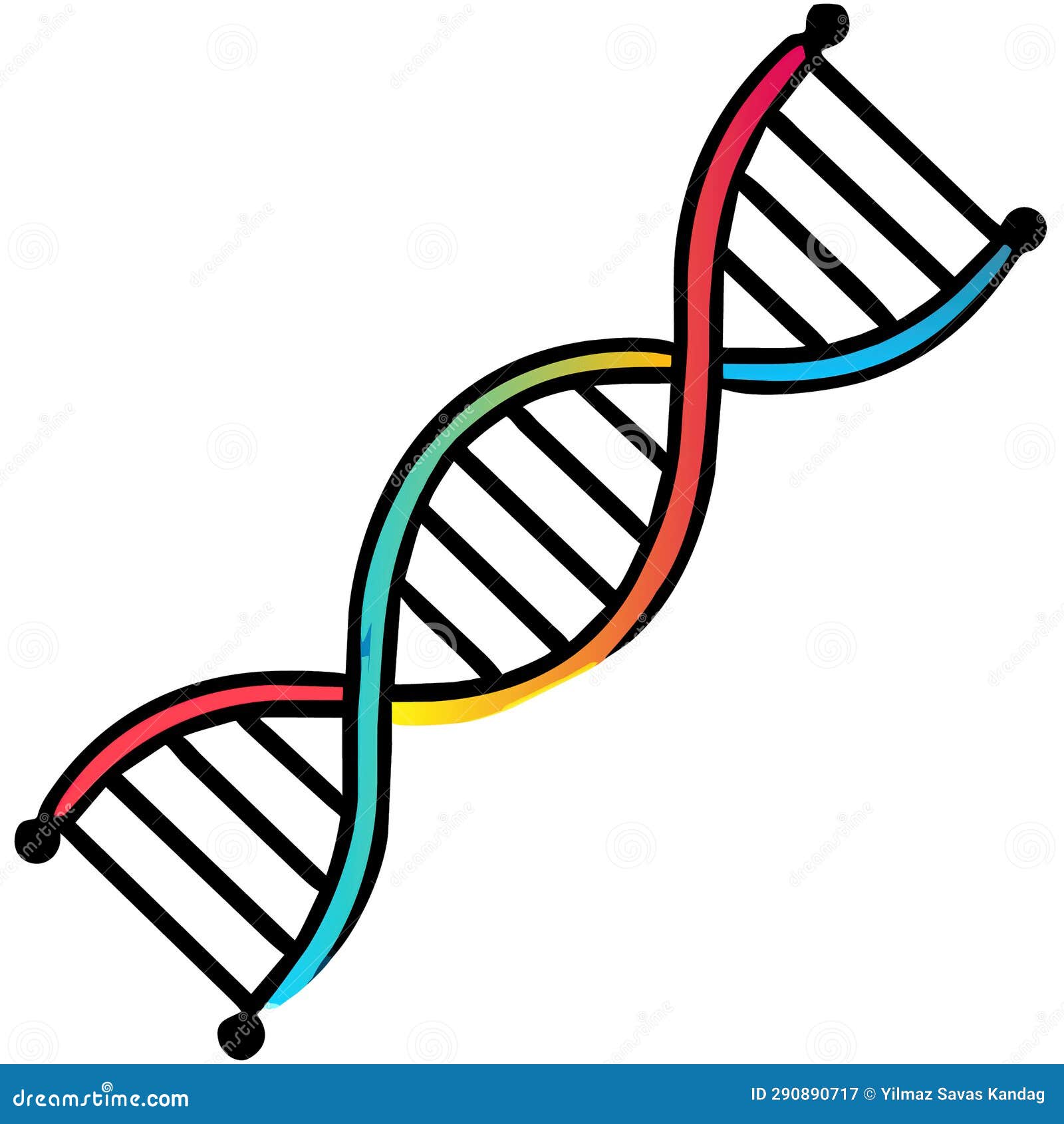 DNA Chain. the Basic Molecular Structure of Life Stock Illustration ...