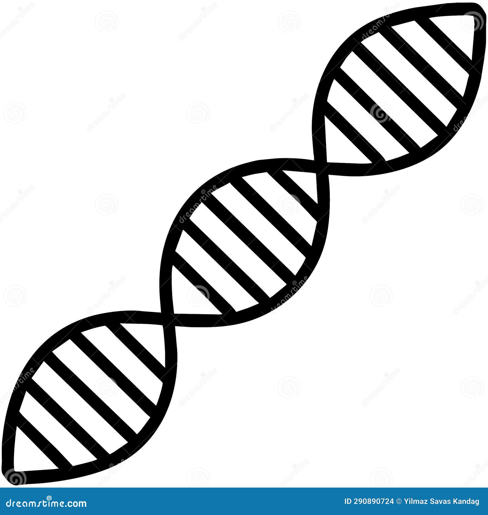 DNA Chain. the Basic Molecular Structure of Life Stock Illustration ...