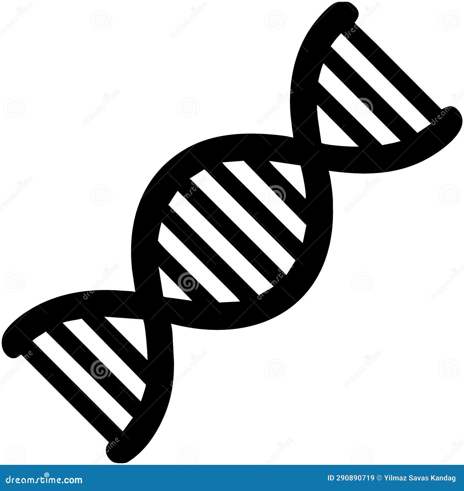 DNA Chain. the Basic Molecular Structure of Life Stock Illustration ...
