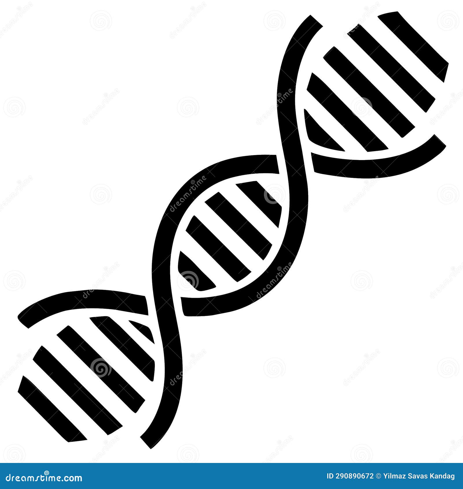 DNA Chain. the Basic Molecular Structure of Life Stock Illustration ...