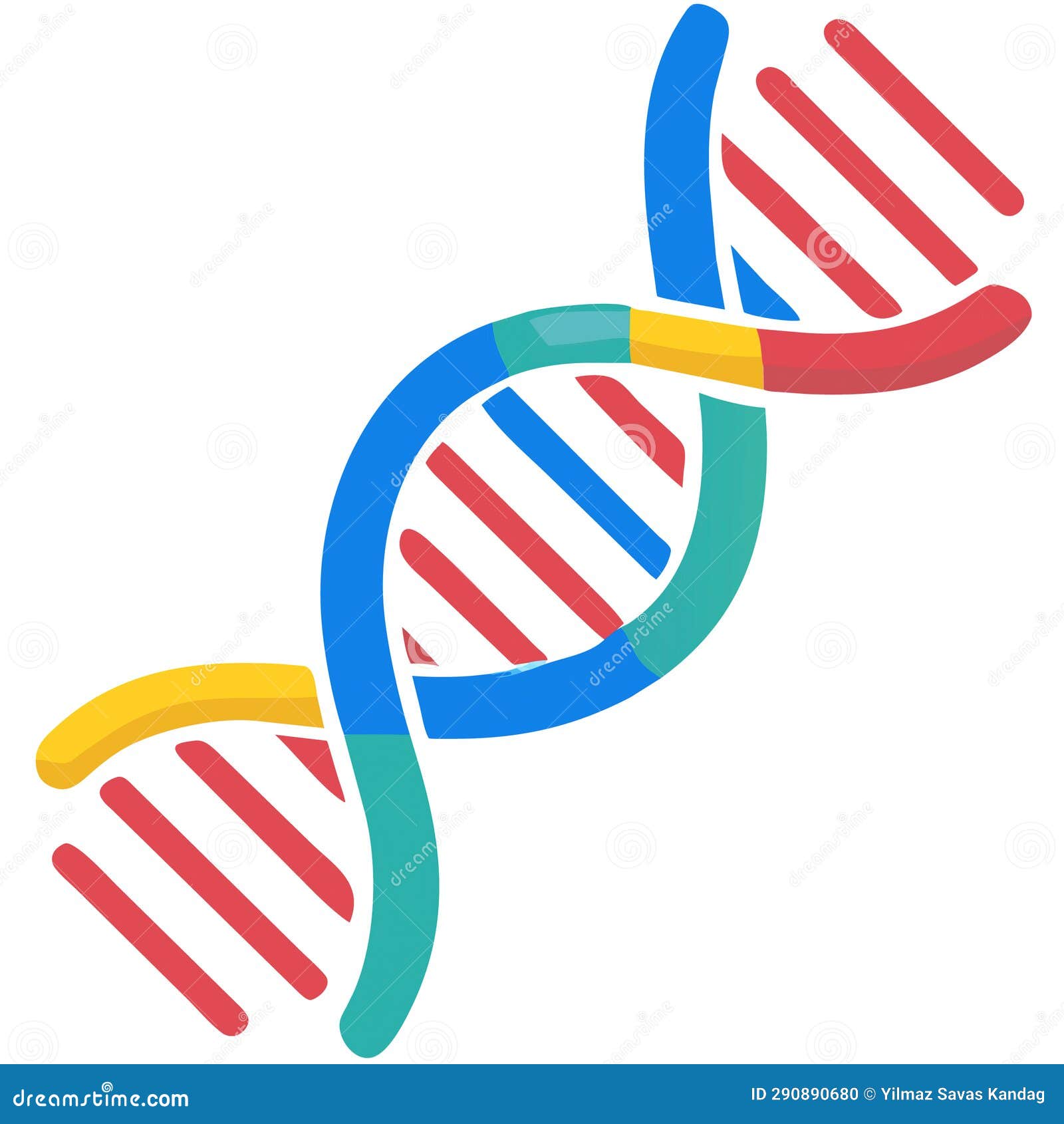 DNA Chain. the Basic Molecular Structure of Life Stock Illustration ...