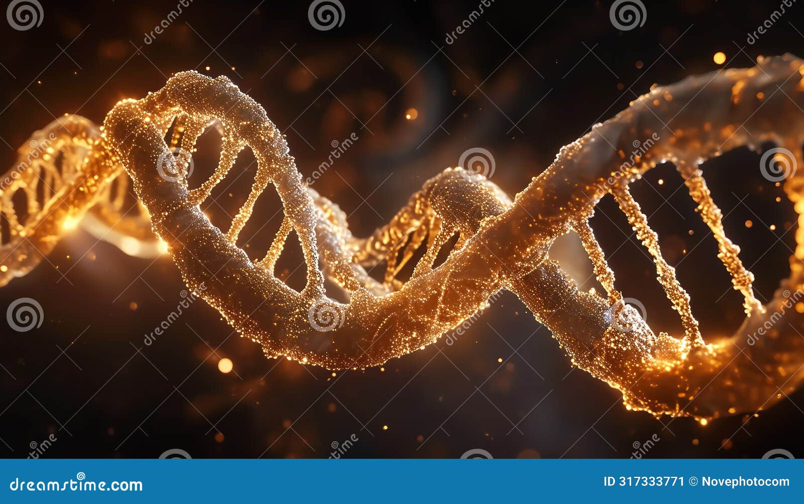 DNA Chain. Glowing Threads of the DNA Helix Stock Illustration ...