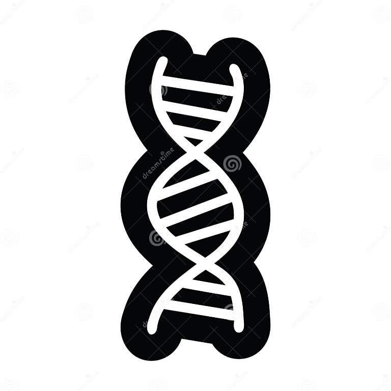DNA chain icon stock vector. Illustration of chain, biology - 147620798