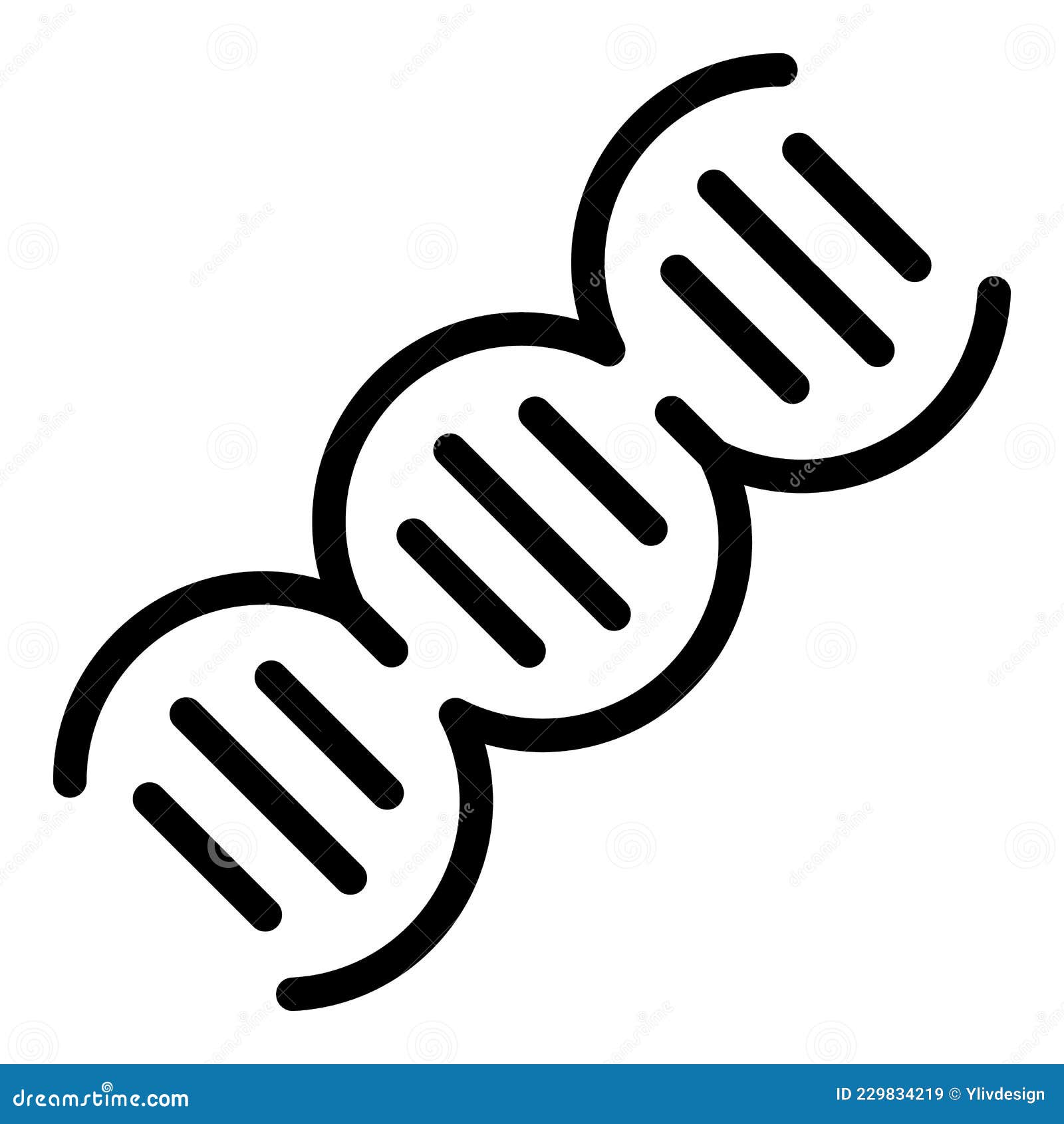 Dna Chain Icon Outline Vector. Genetic Structure Stock Vector ...