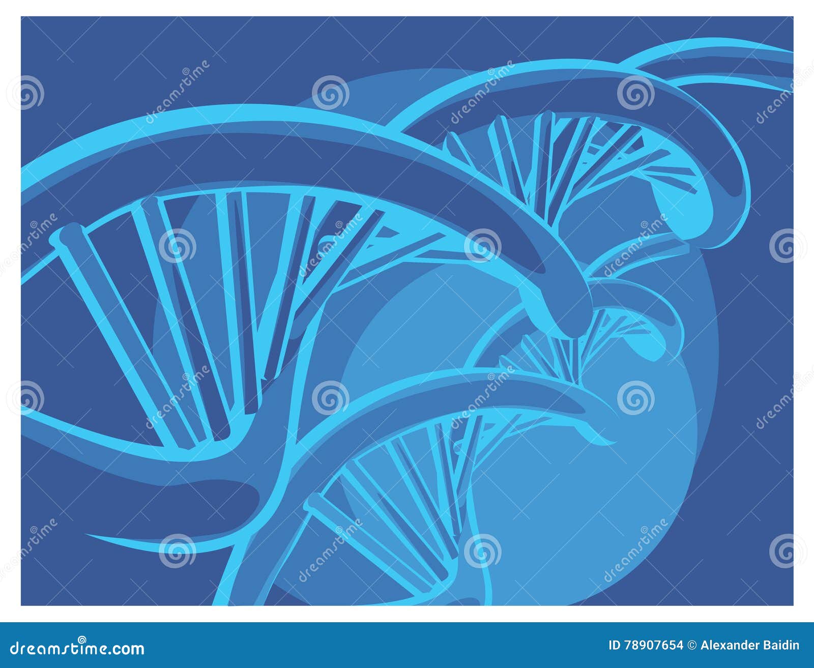 DNA chain. molecule stock illustration. Illustration of blue - 78907654