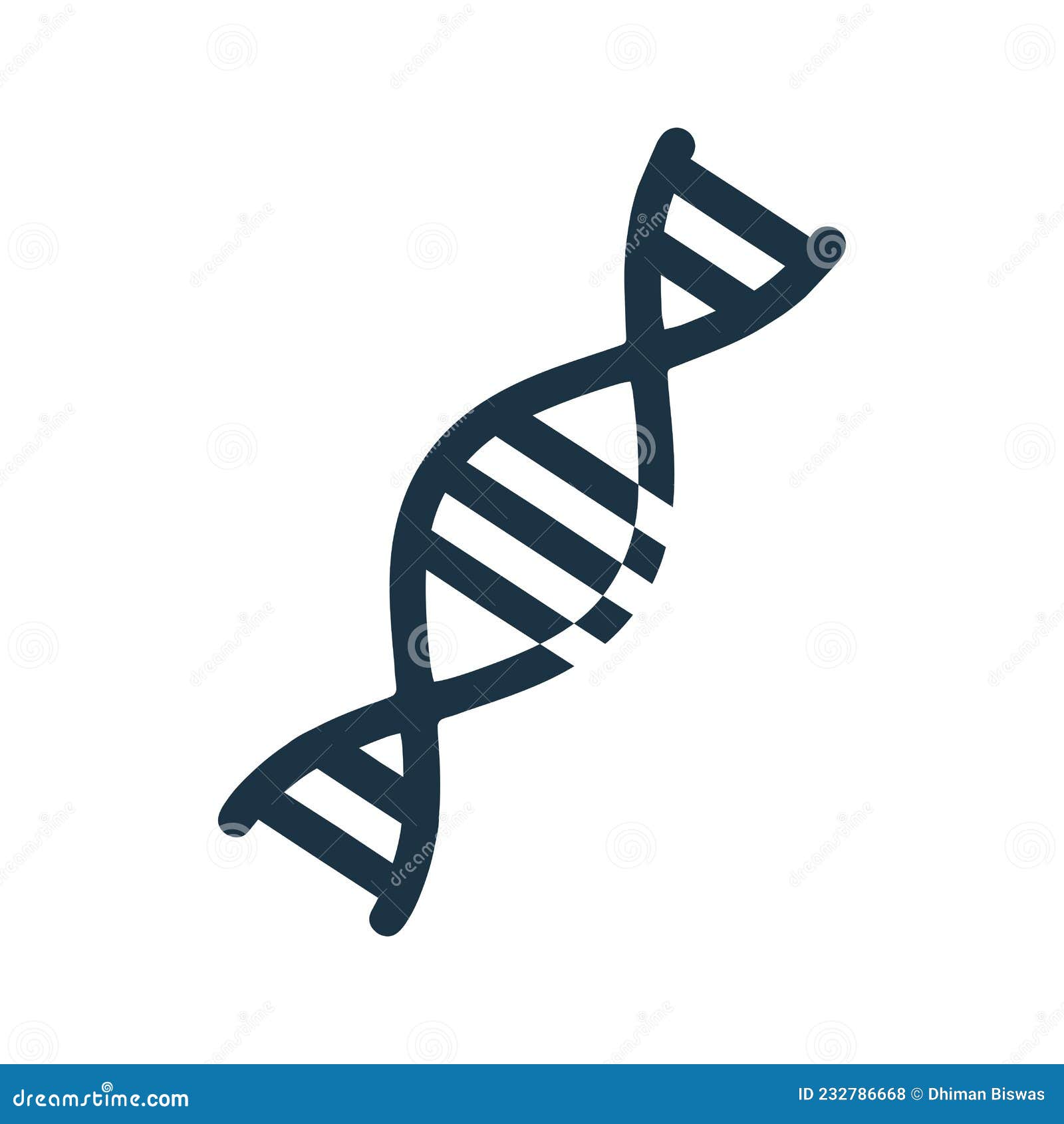 Dna, Chain, Molecule Icon. Simple Editable Vector Design Isolated on a ...